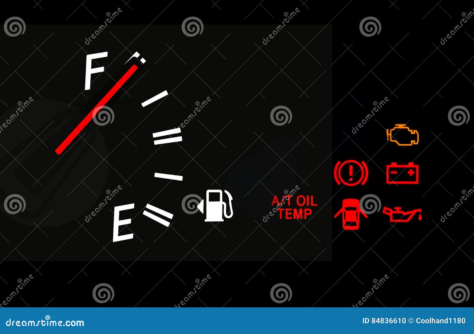 Fuel Gauge and Car Dashboard Signs Stock Photo - Image of diesel ...