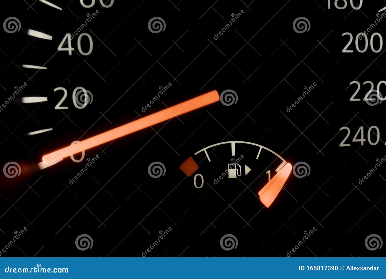 Fuel Gauge, Full Tank, Car Fuel Display Stock Photo - Image of level ...