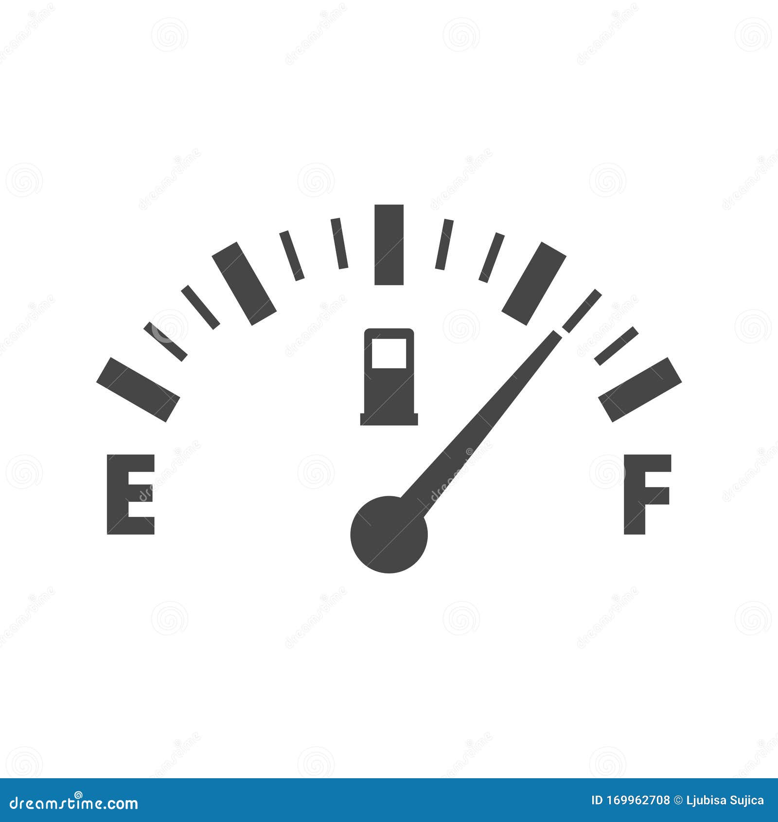 Fuel gauge icon stock vector. Illustration of black - 169962708