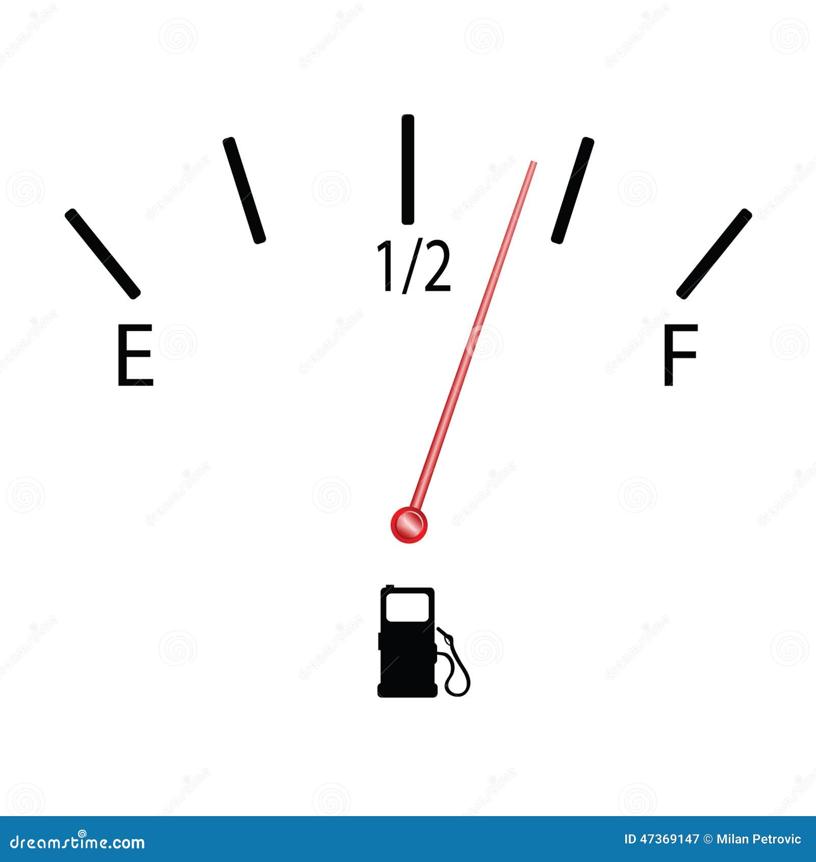 Fuel Gauge with Symbol Vector Illustration Stock Vector - Illustration ...