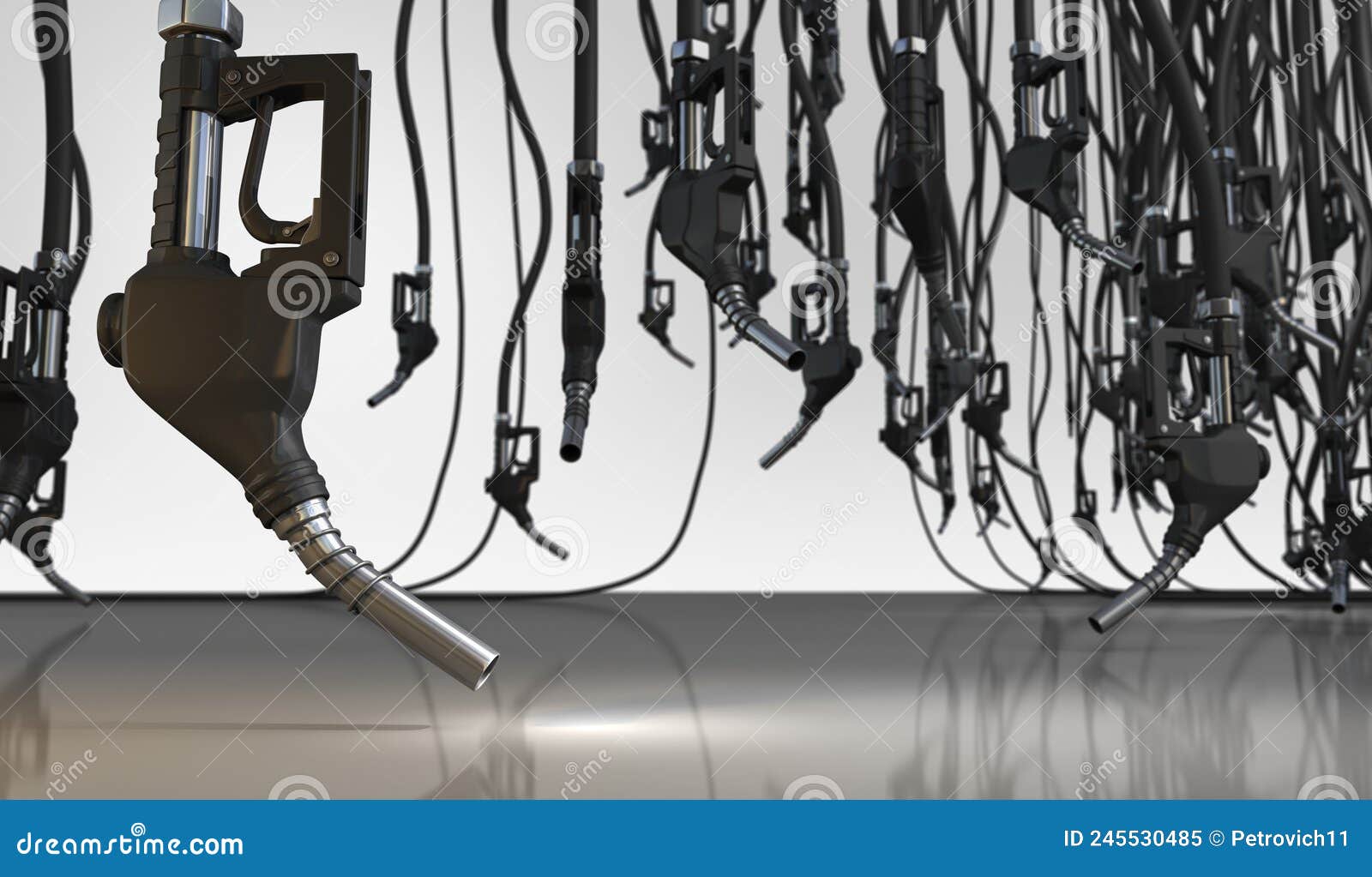 Fuel Guns of Various Types. Stock Illustration - Illustration of guns ...