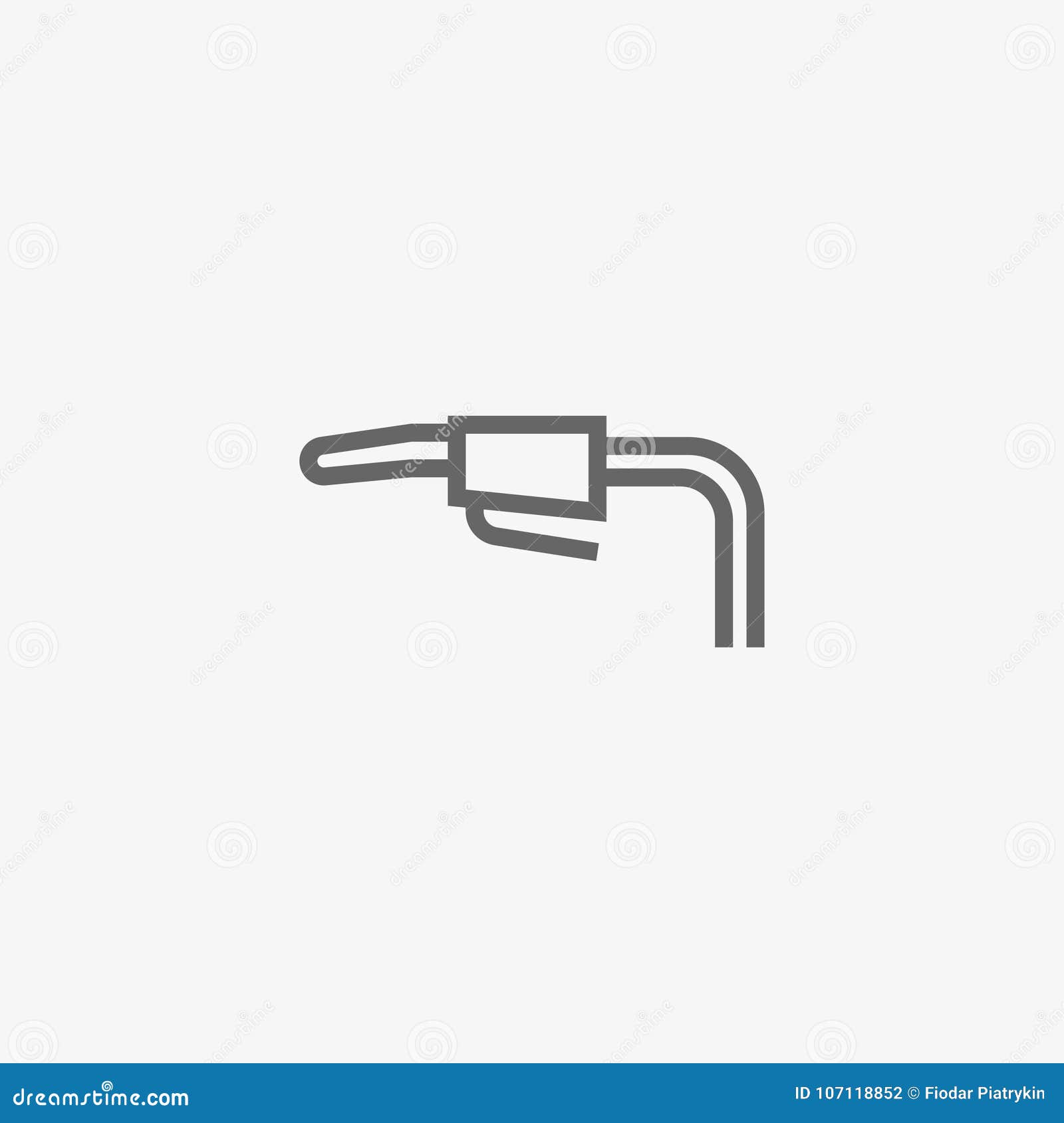 Fuel hose vector icon stock vector. Illustration of petrol - 107118852