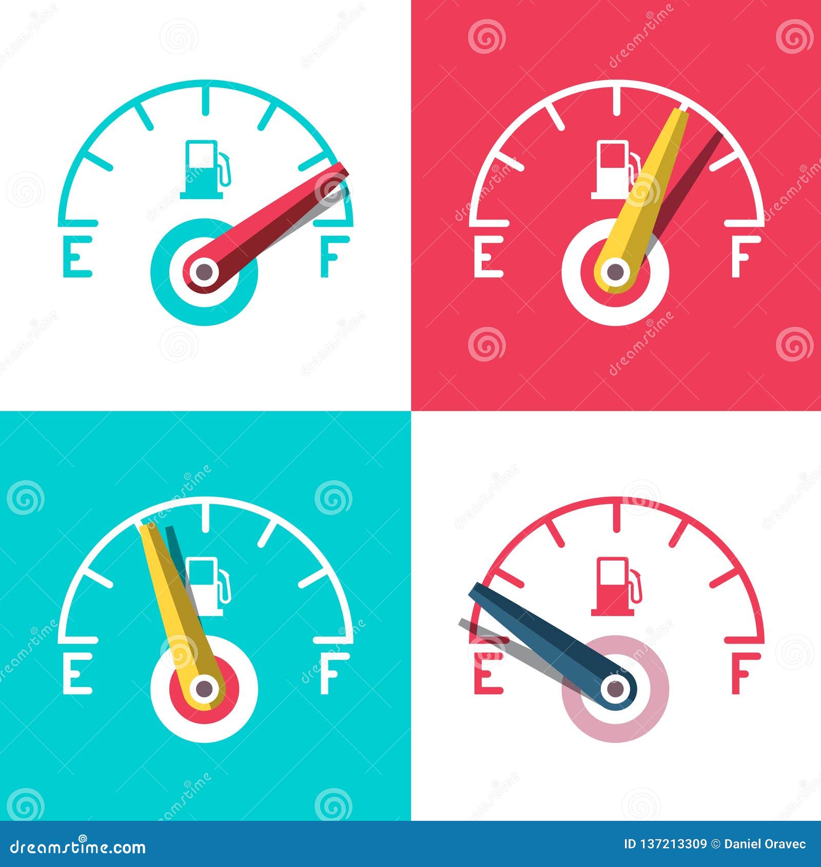 Fuel Icon. Car Dashboard Control Icons Set Stock Vector - Illustration ...