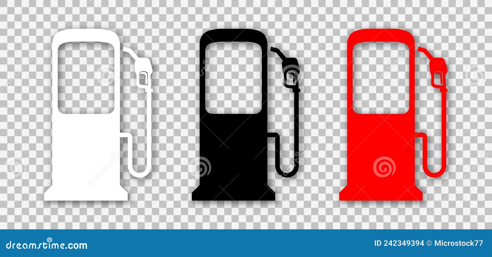 Fuel Icon Set Isolated on Transparent Background Effect, Vector ...