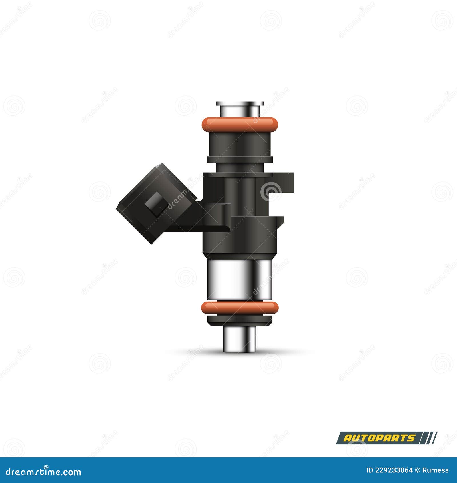 Fuel Injector Icon. Vector Illustration Stock Vector - Illustration of ...