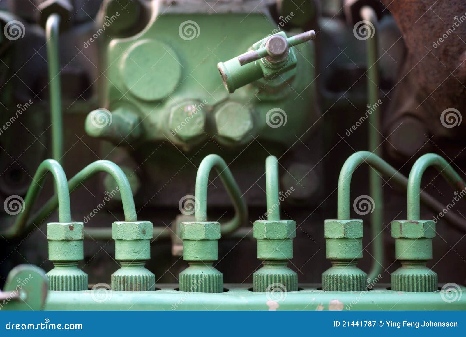 Fuel Injectors on Vintage Machine Stock Image - Image of fuel, steel ...
