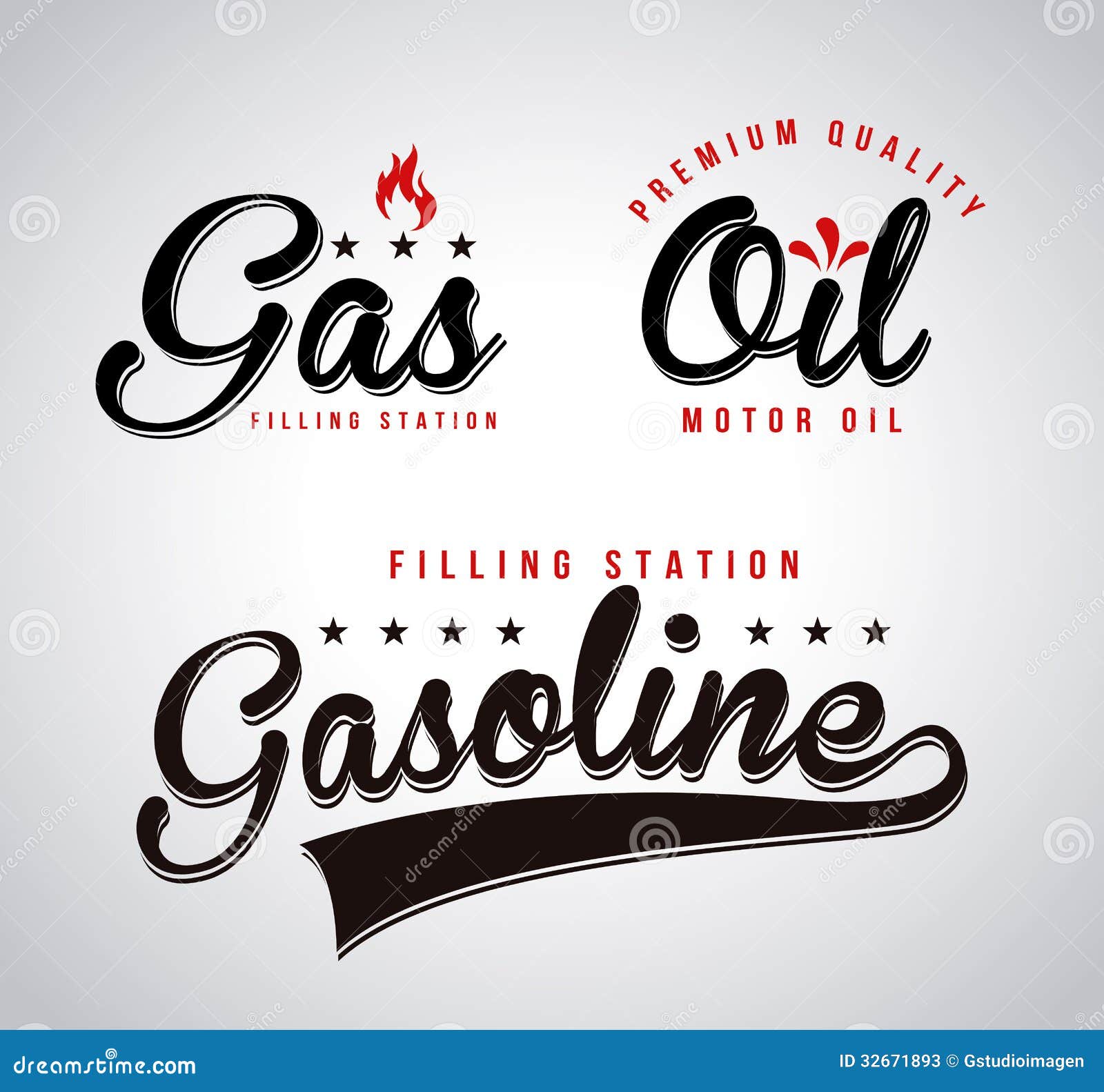 Fuel Labels Cartoon Vector | CartoonDealer.com #32671893
