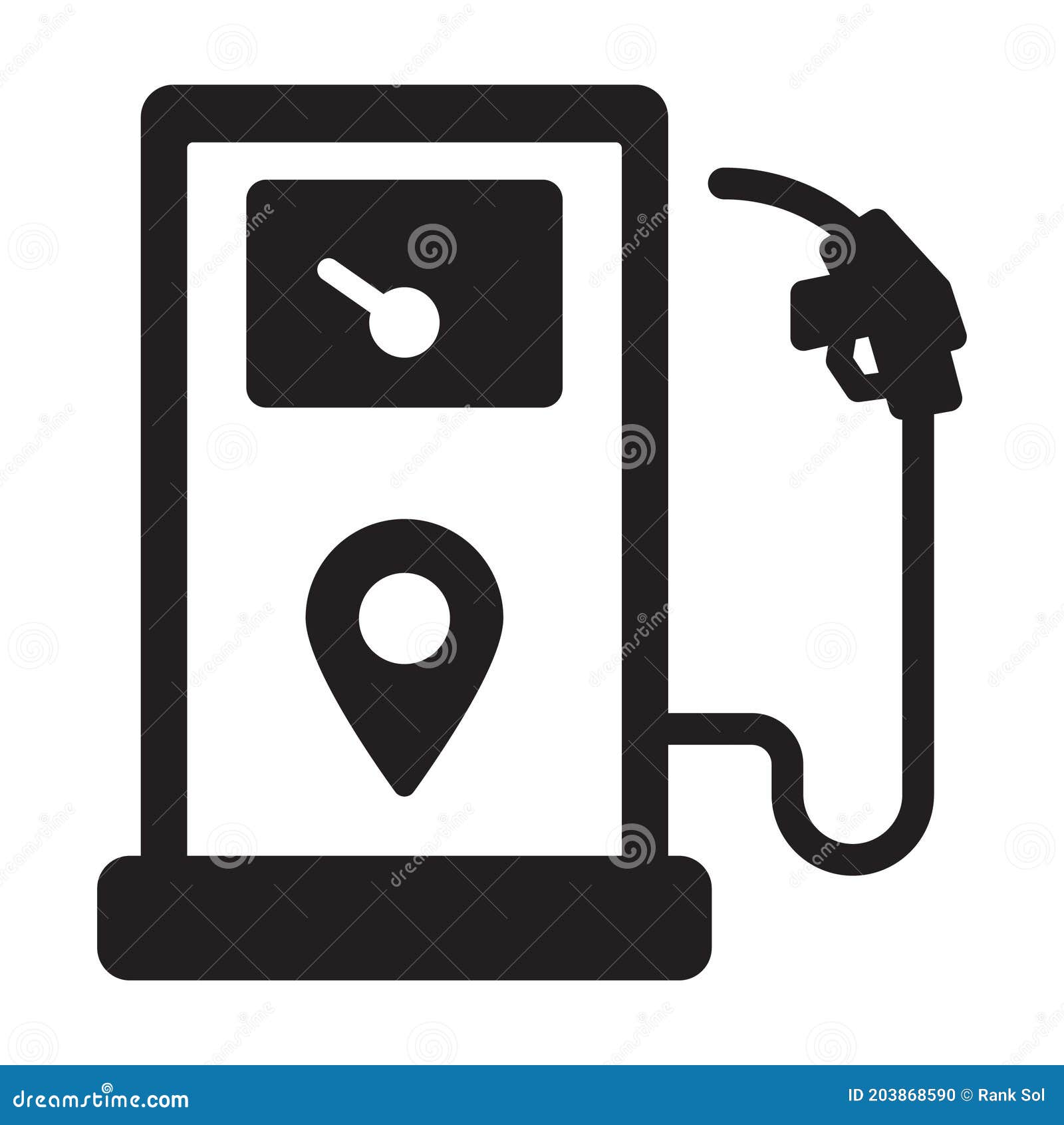 Fuel Location, Map, Pump, Station Fully Editable Vector Icon Stock ...