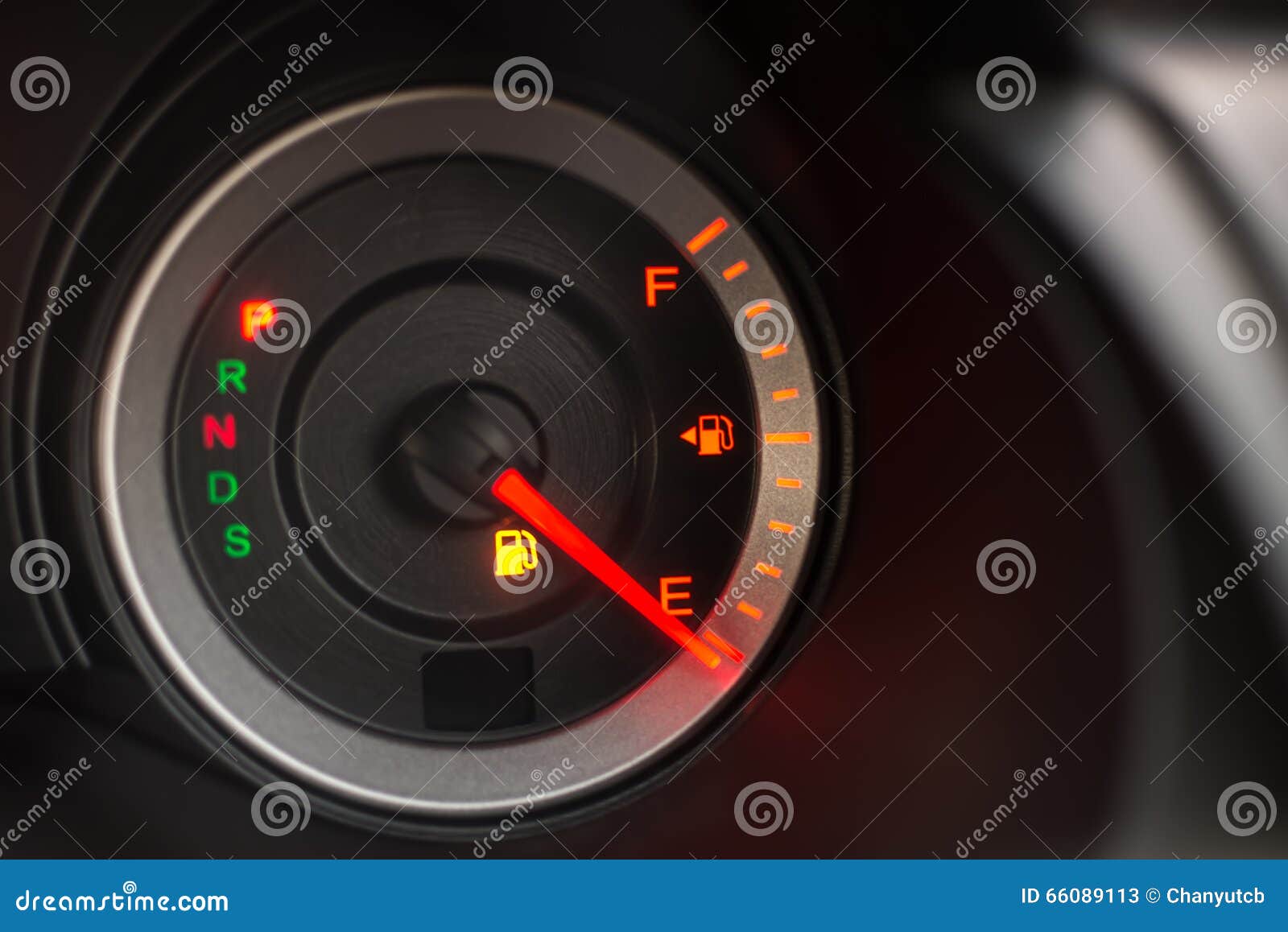 Fuel Meter on Empty Position Stock Image - Image of analog, measure ...