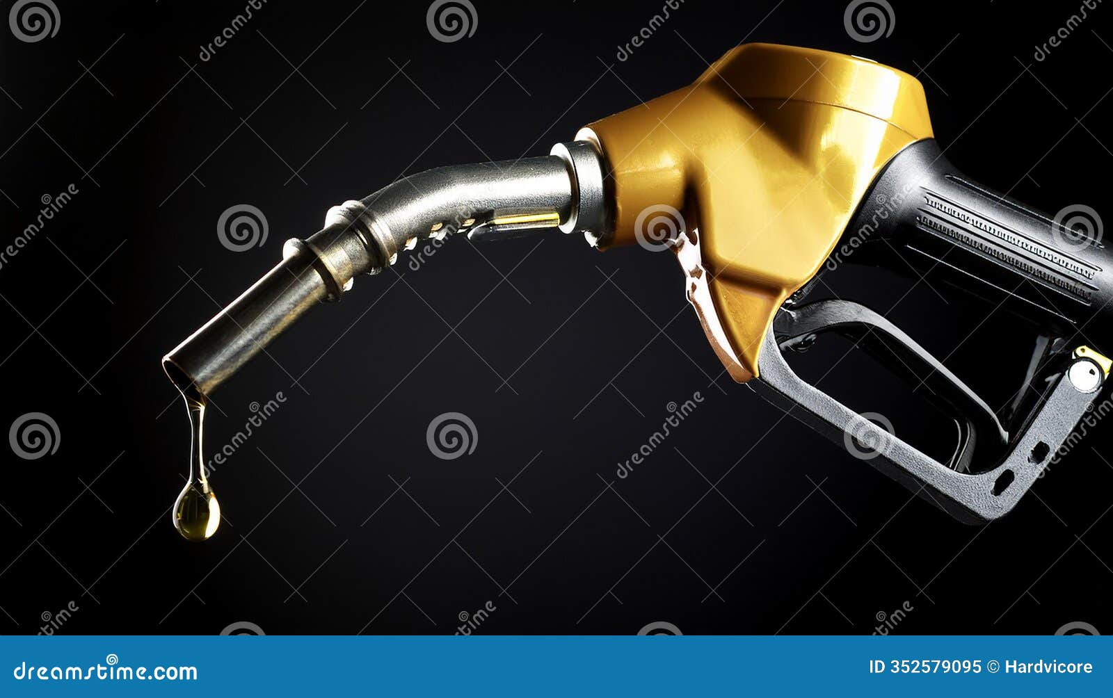 Fuel Nozzle with Dripping Petroleum, Dark Backdrop Stock Illustration ...