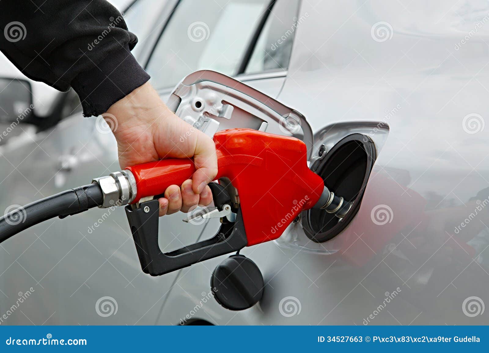 Fuel Nozzle With The Inscription Hydrogen On A Background Of Airplane ...