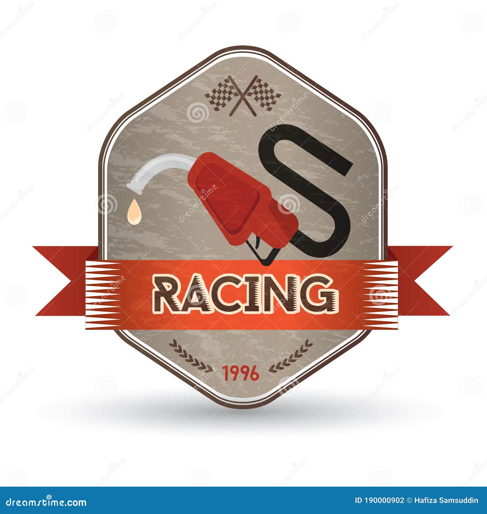 Fuel Nozzle Label. Vector Illustration Decorative Design Stock Vector ...