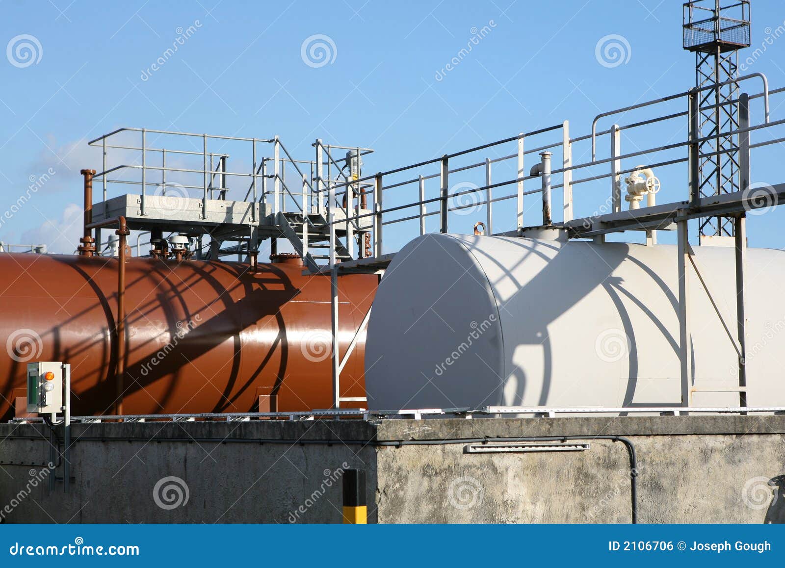 Fuel Oil Tanks stock photo. Image of diesel, industrial - 2106706