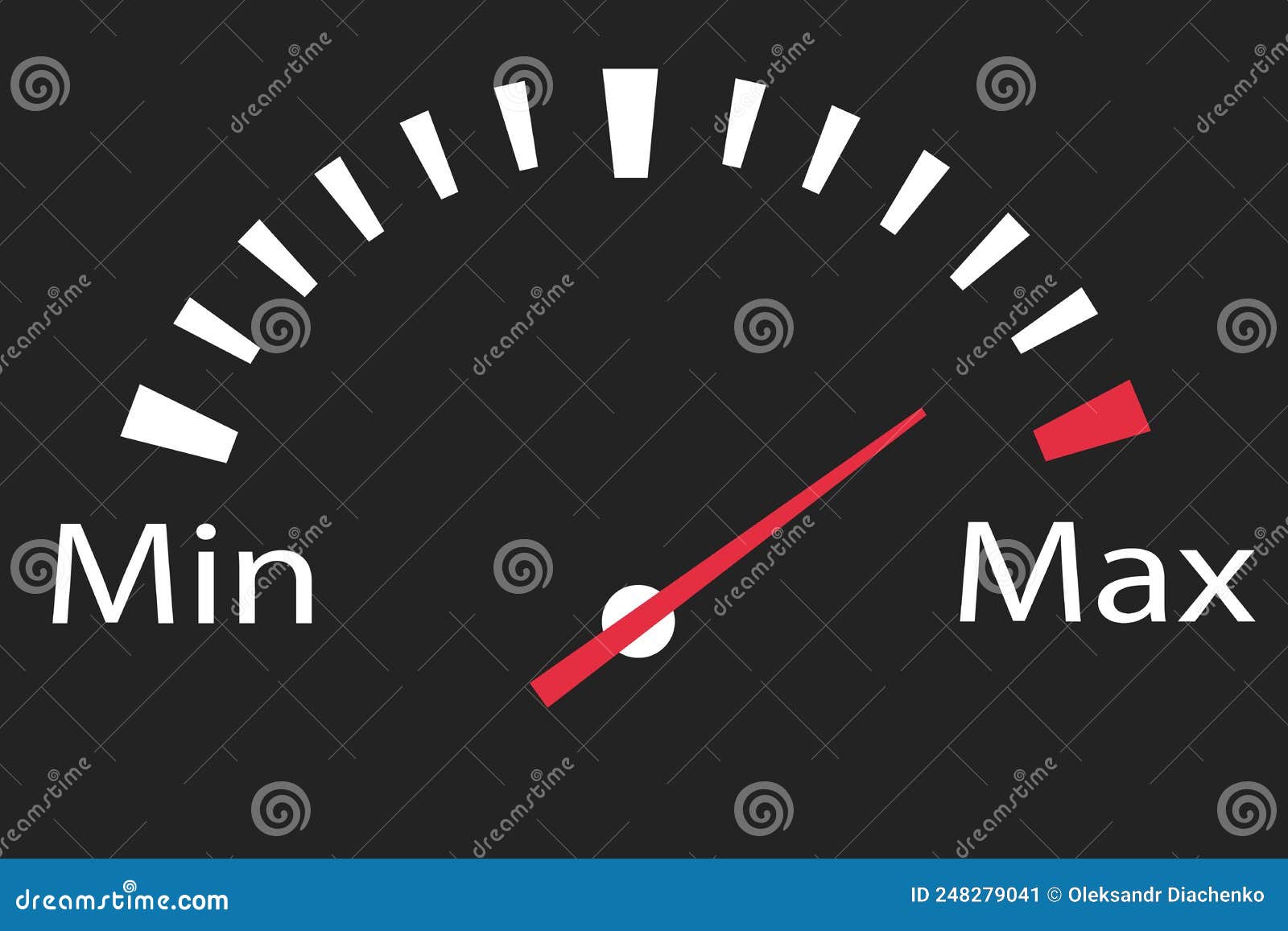 Fuel Pressure Sensor at Maximum Pressure Value Indicator Stock Vector ...