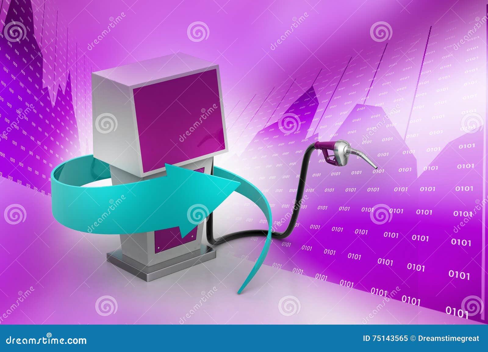 Fuel pump with arrow stock illustration. Illustration of auto - 75143565