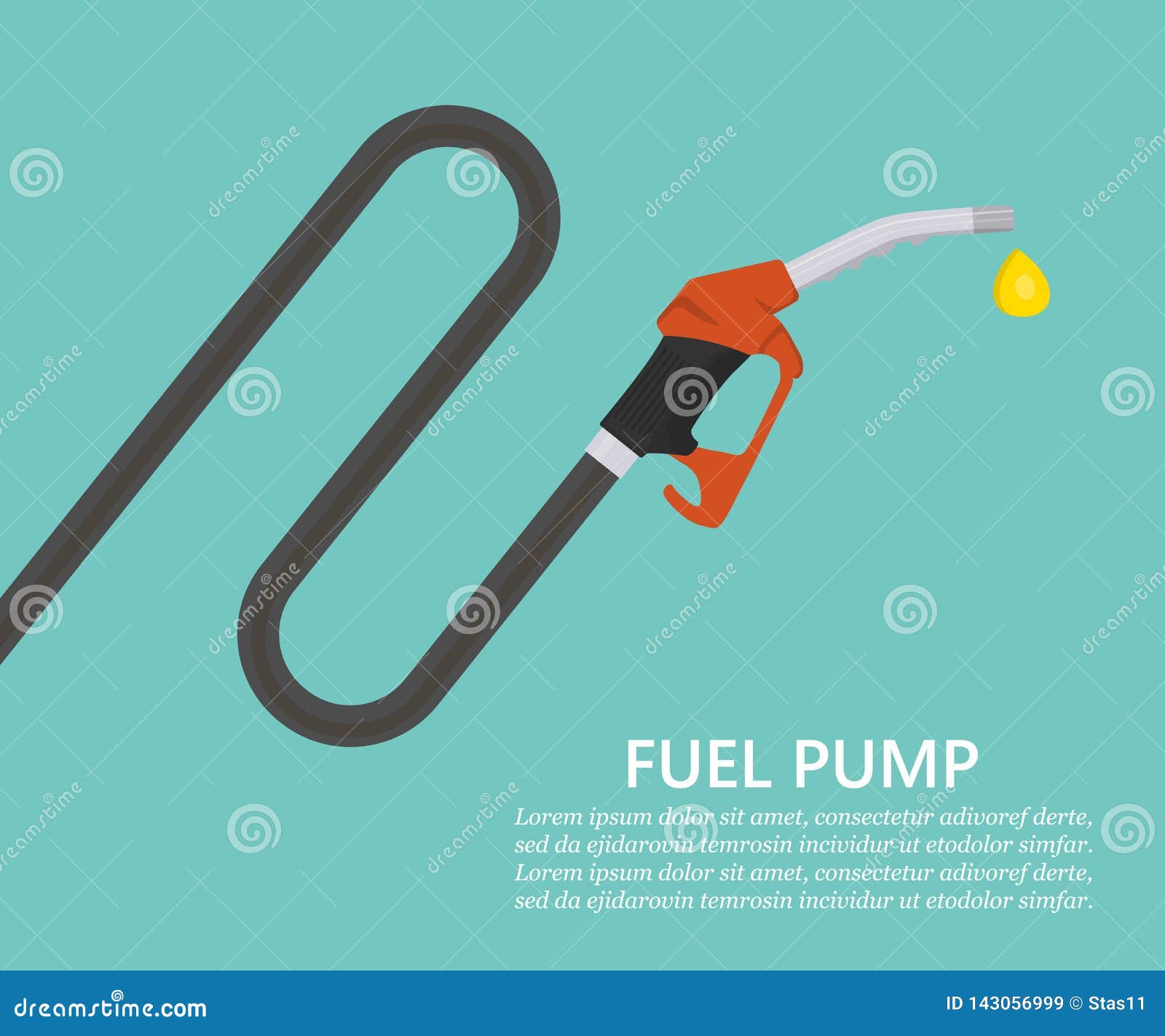 Fuel Pump in a Flat Design. Vector Illustration Stock Vector ...