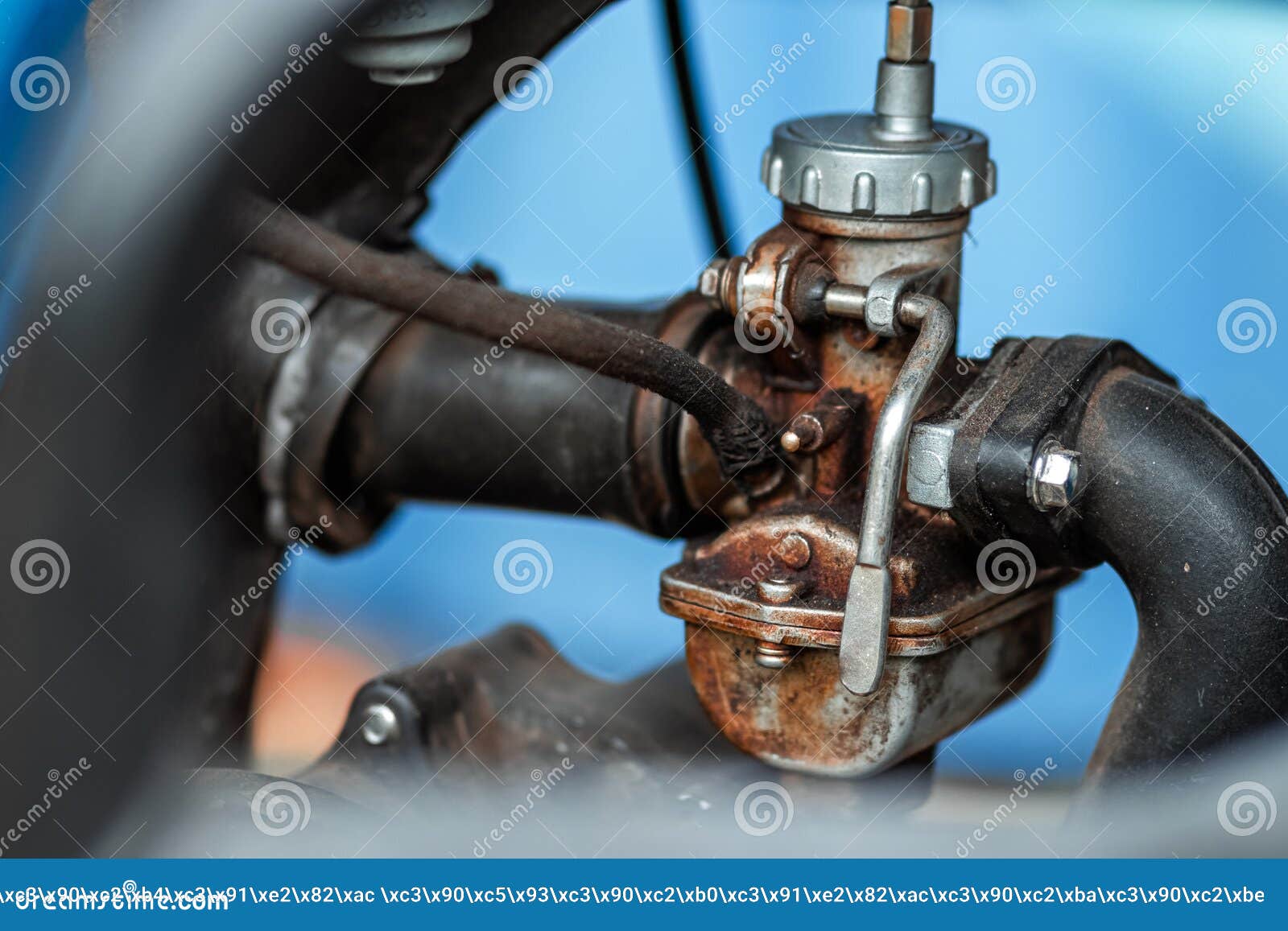 Fuel Pump, Injection System in Motorcycle Engine Stock Image - Image of ...