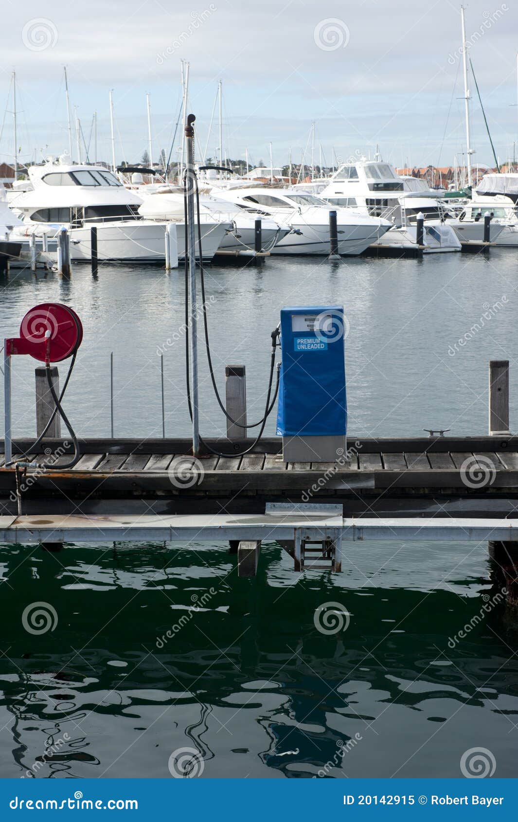 Fuel Pump Station Marina stock image. Image of australia - 20142915