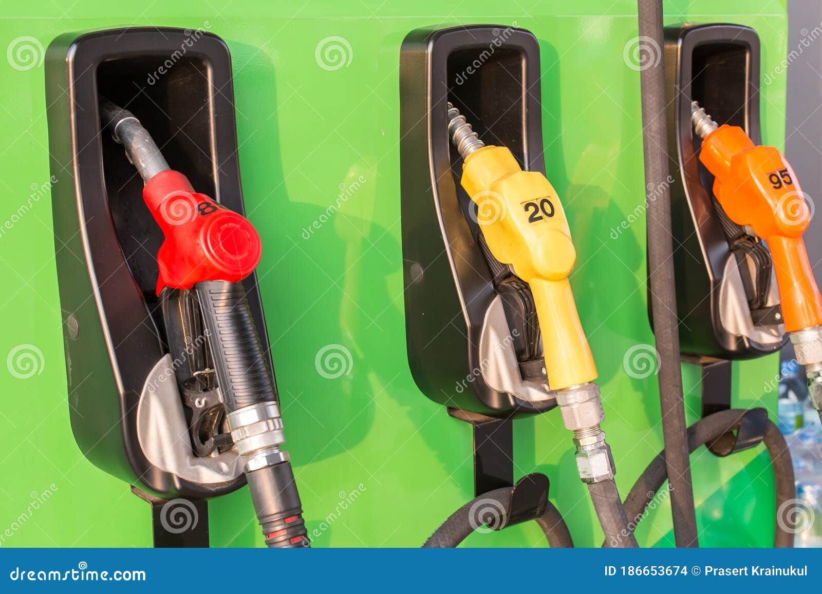 Fuel Pumps at a Gas Station Stock Photo - Image of generation ...