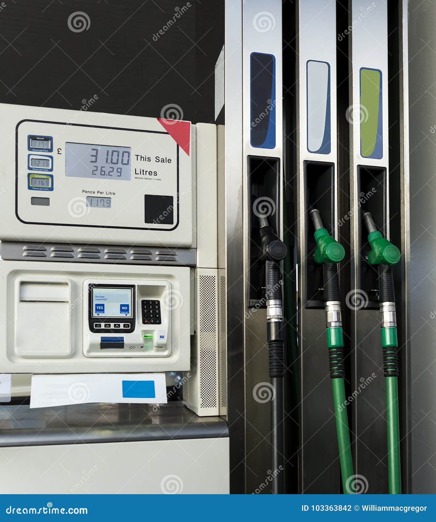 Fuel Pumps in a Gas Station Stock Photo - Image of power, drive: 103363842