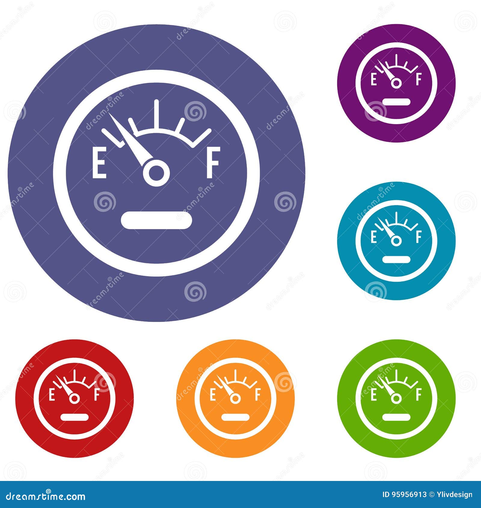 Fuel sensor icons set stock vector. Illustration of gasoline - 95956913