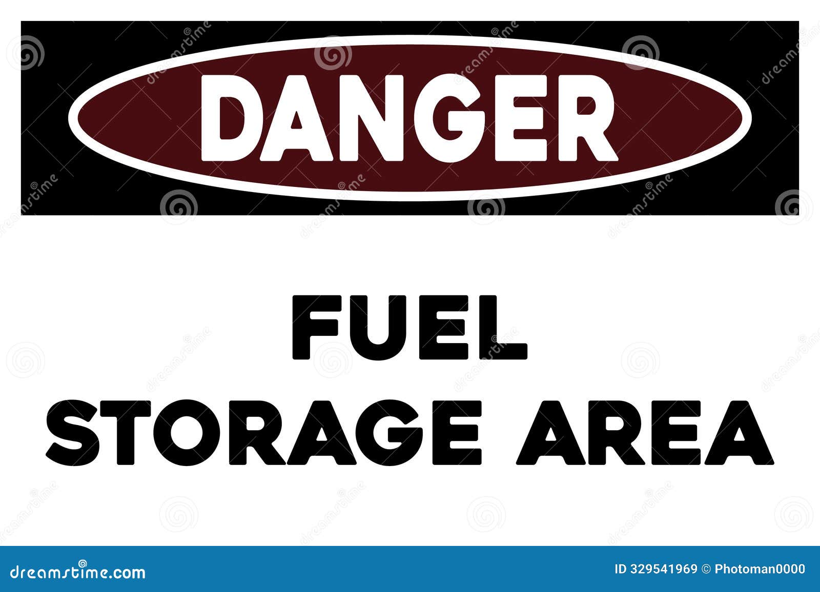 Fuel Storage Area Warning Sign Stock Illustration - Illustration of ...