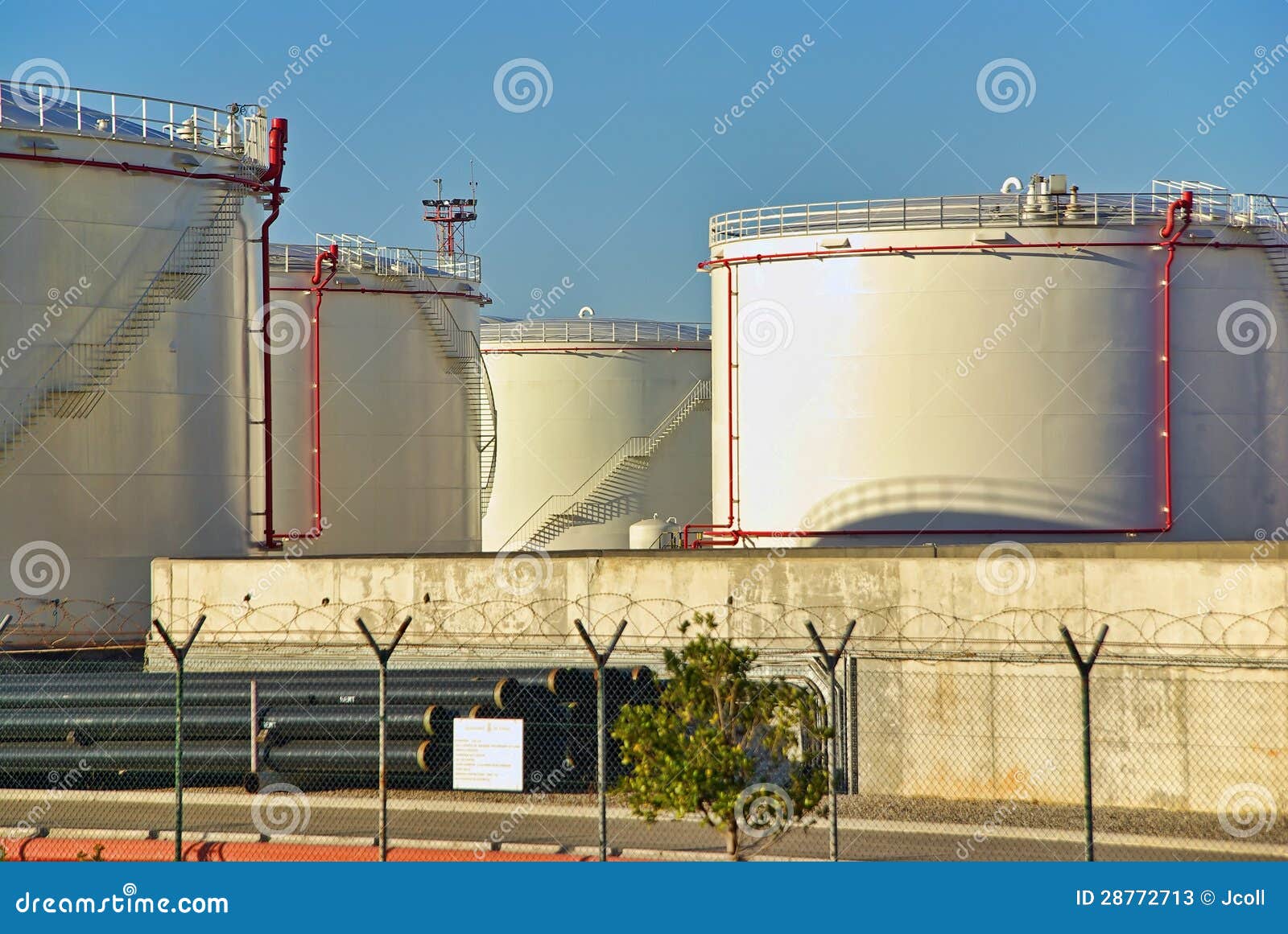 Fuel storage tanks stock image. Image of depot, gasoline - 28772713