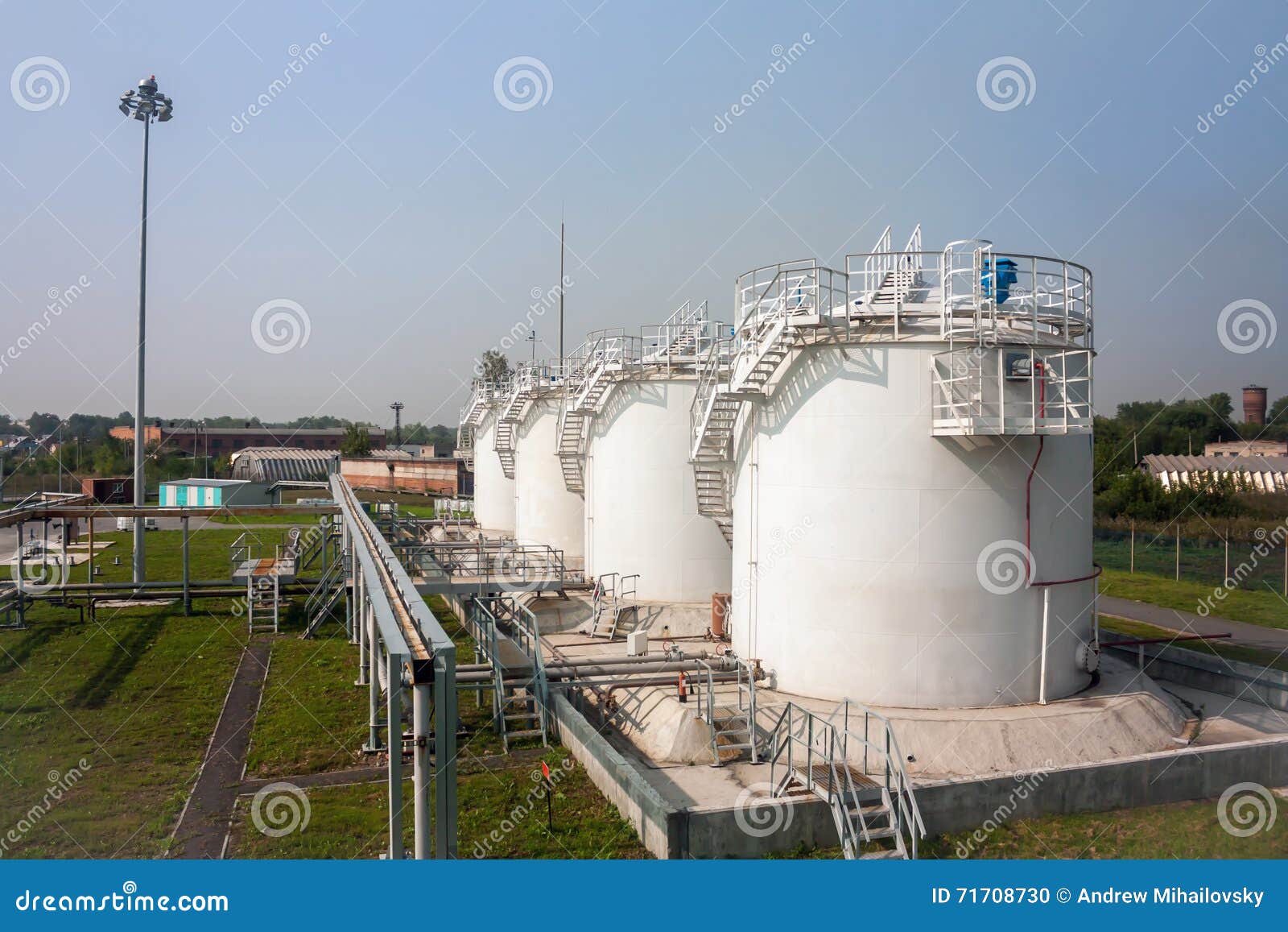 Fuel Store Tanks of Refueling Complex Stock Photo - Image of tank ...
