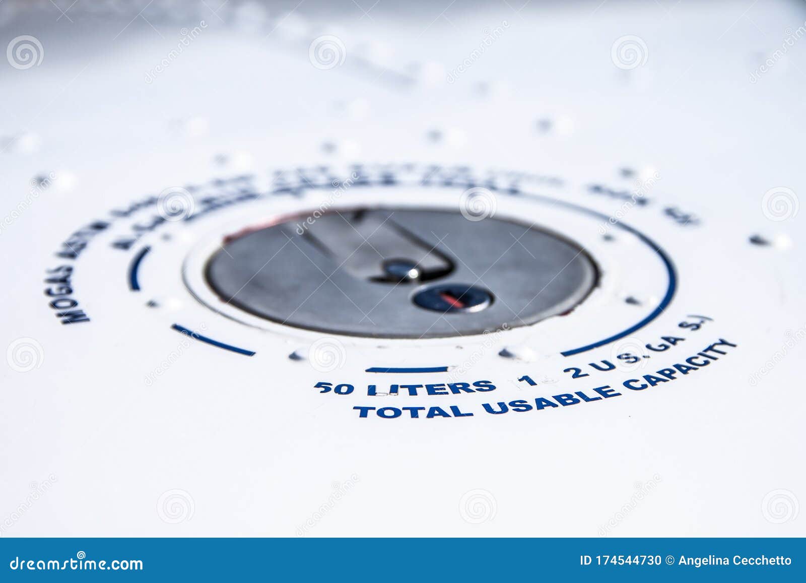 Fuel Tank Close-Up on Twoseater Airplane White Side Panel Stock Photo ...