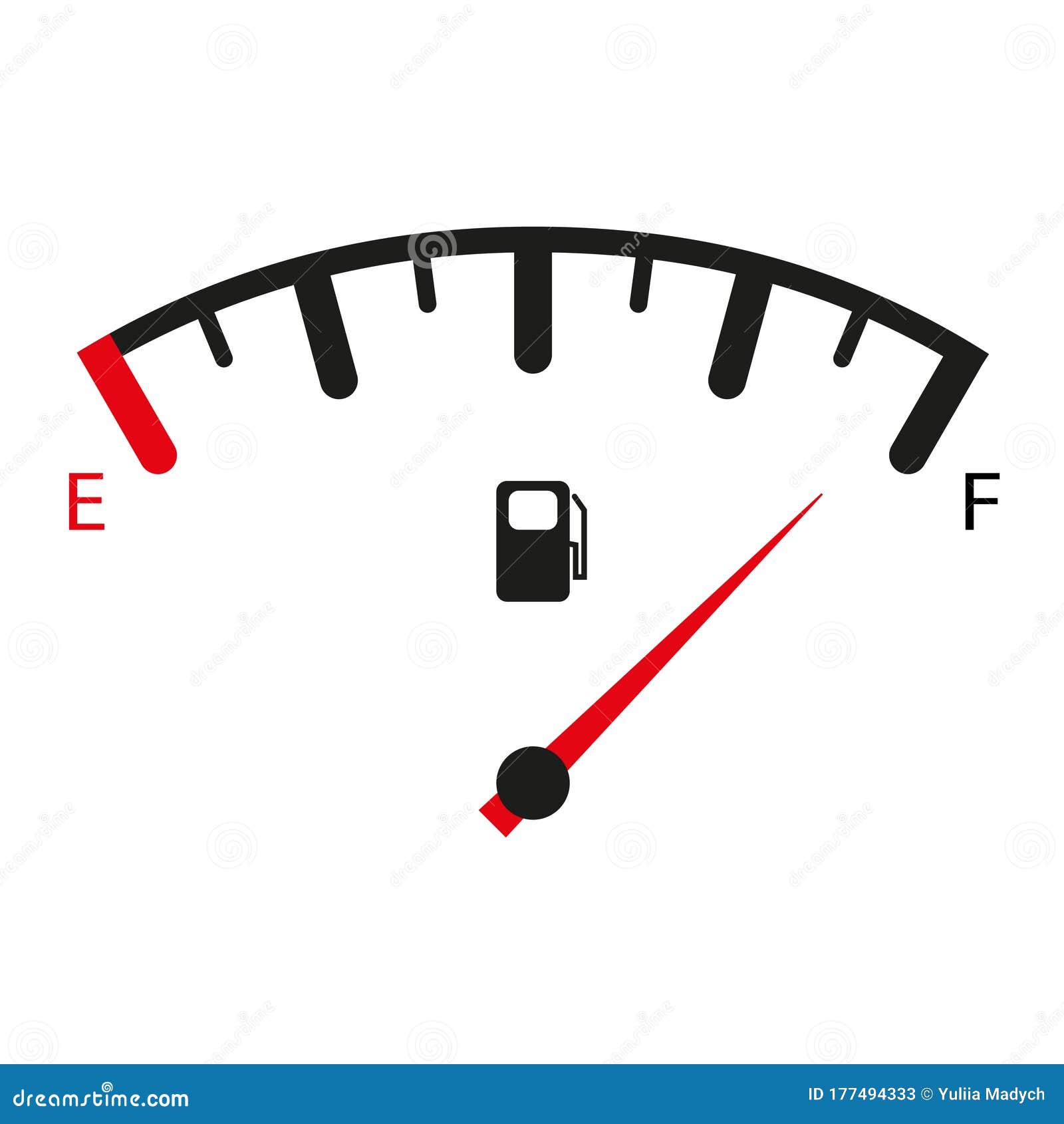 Fuel tank indicator stock illustration. Illustration of panel - 177494333