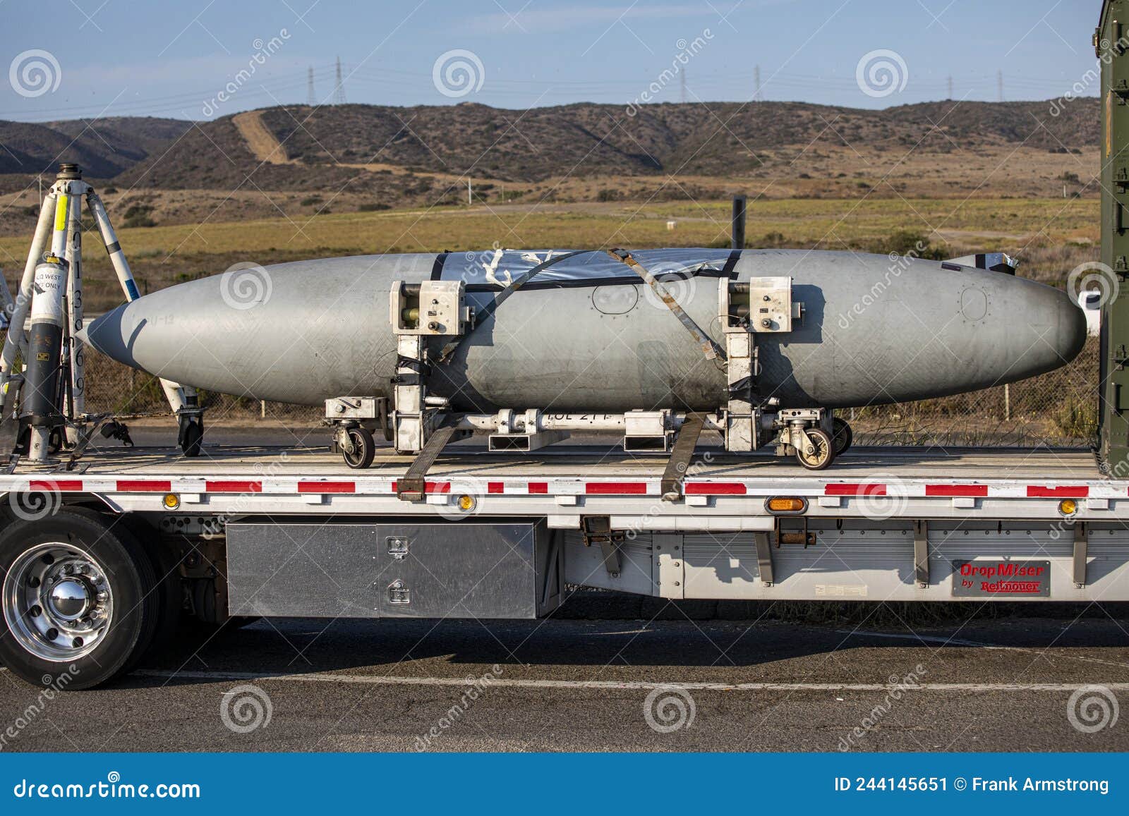 Fuel Tank for a Jet Airplane Bring Transported on a Trailer Stock Image ...