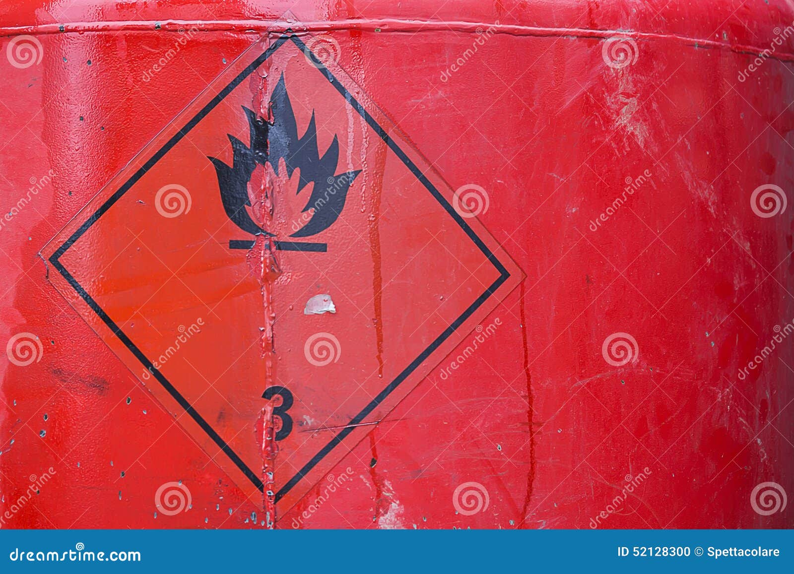 Fuel Tank with Warning Sign Stock Photo - Image of dirty, concept: 52128300