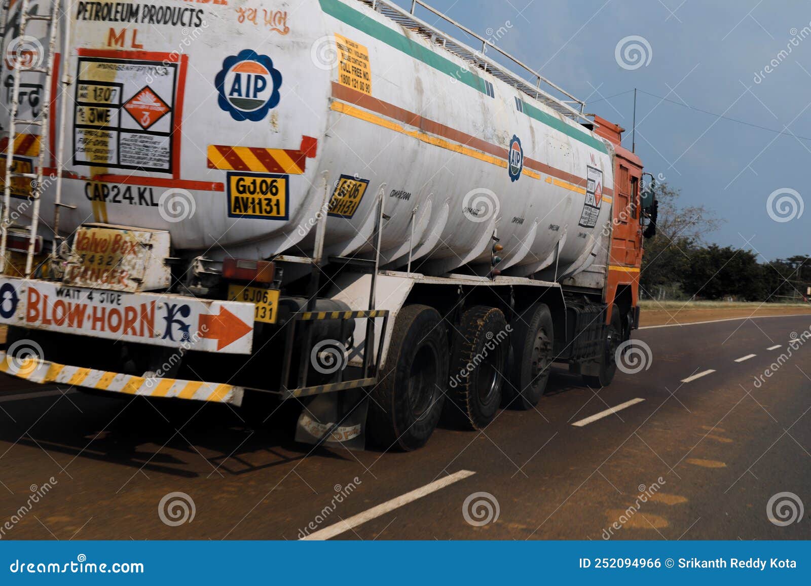 A Fuel Tanker Moving on the National Highway Editorial Photo - Image of ...