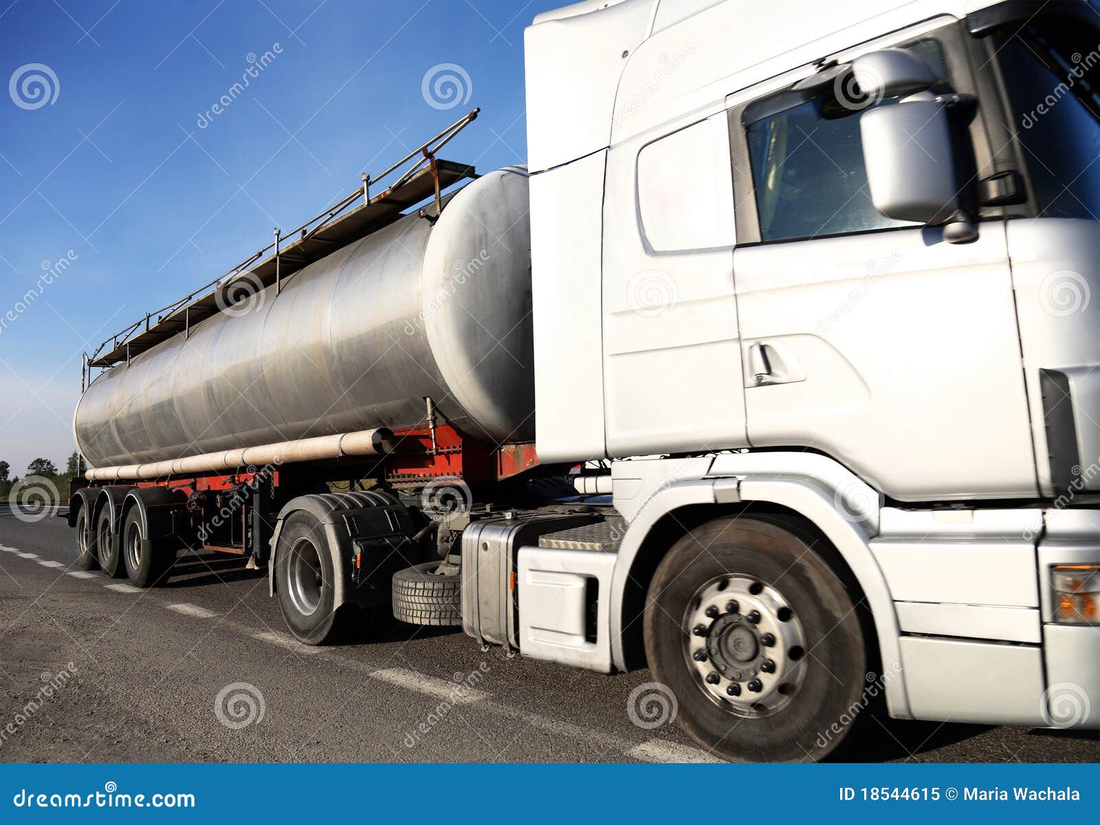 Fuel tanker truck stock image. Image of trade, automobile - 18544615