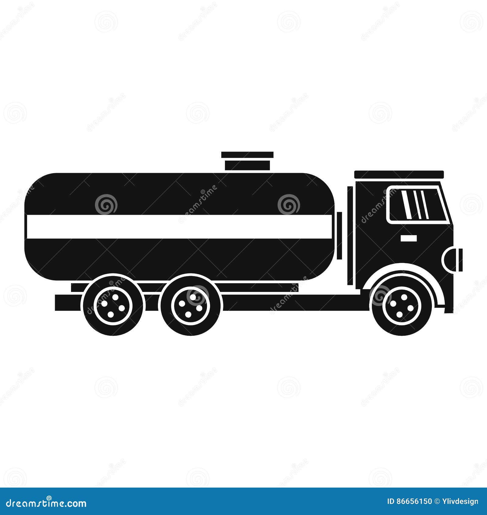 Fuel Tanker Truck Icon, Simple Style Stock Vector - Illustration of ...