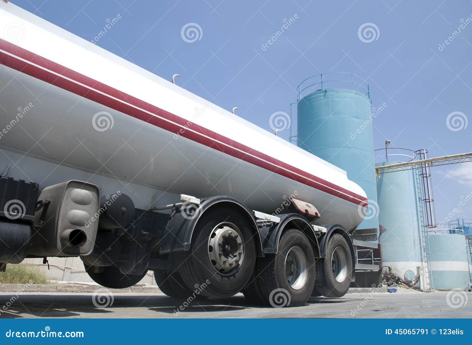 Fuel tanker stock image. Image of gasoline, factory, front - 45065791
