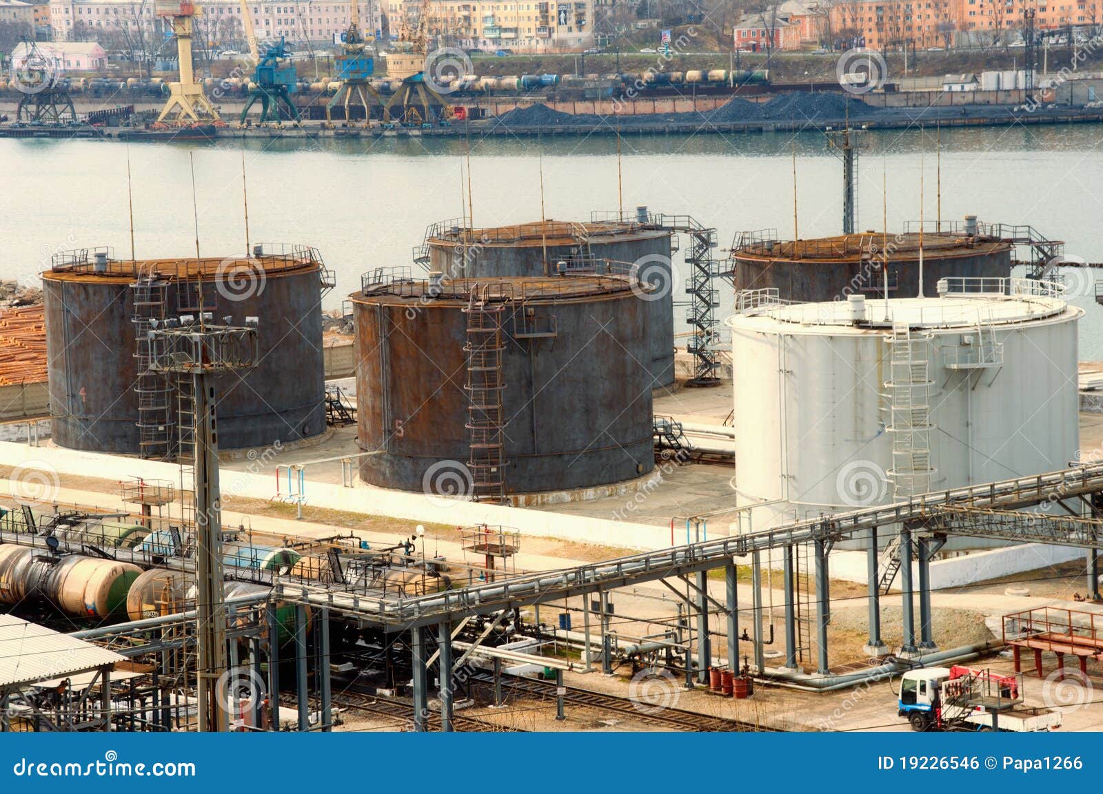 Fuel Tanks stock photo. Image of cistern, railroad, industry - 19226546