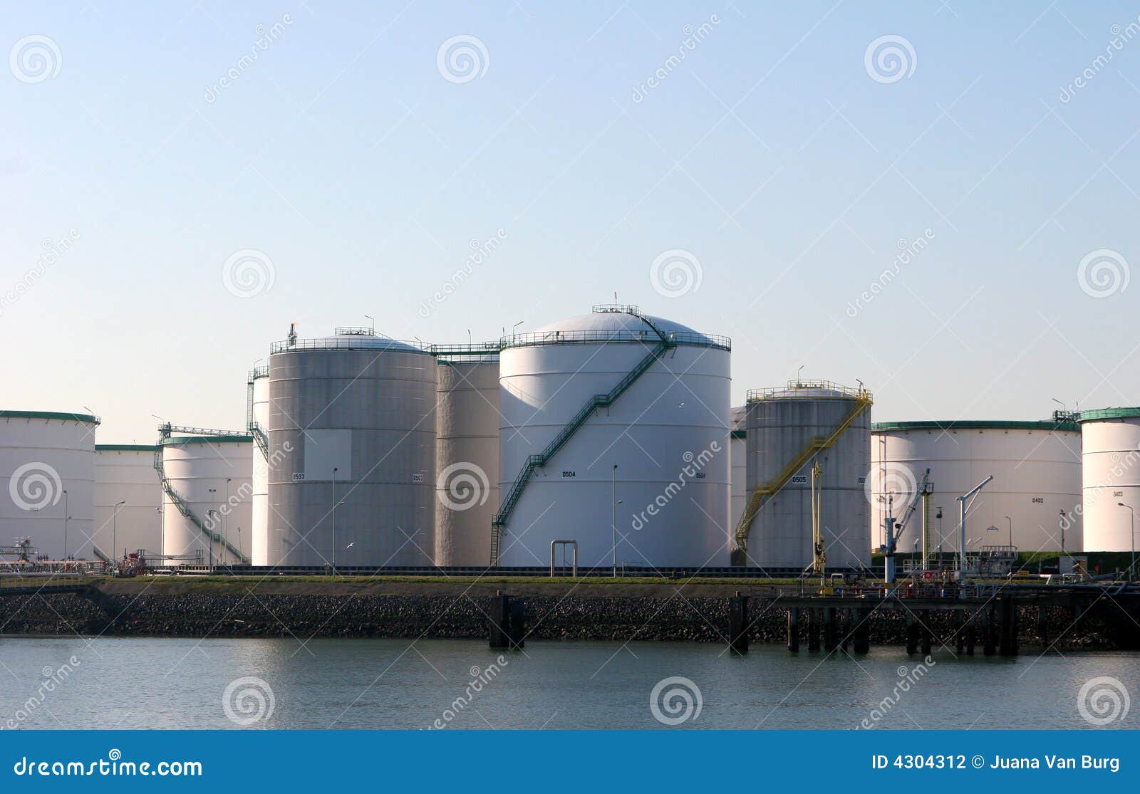 Fuel tanks stock photo. Image of harbour, containers, holland - 4304312