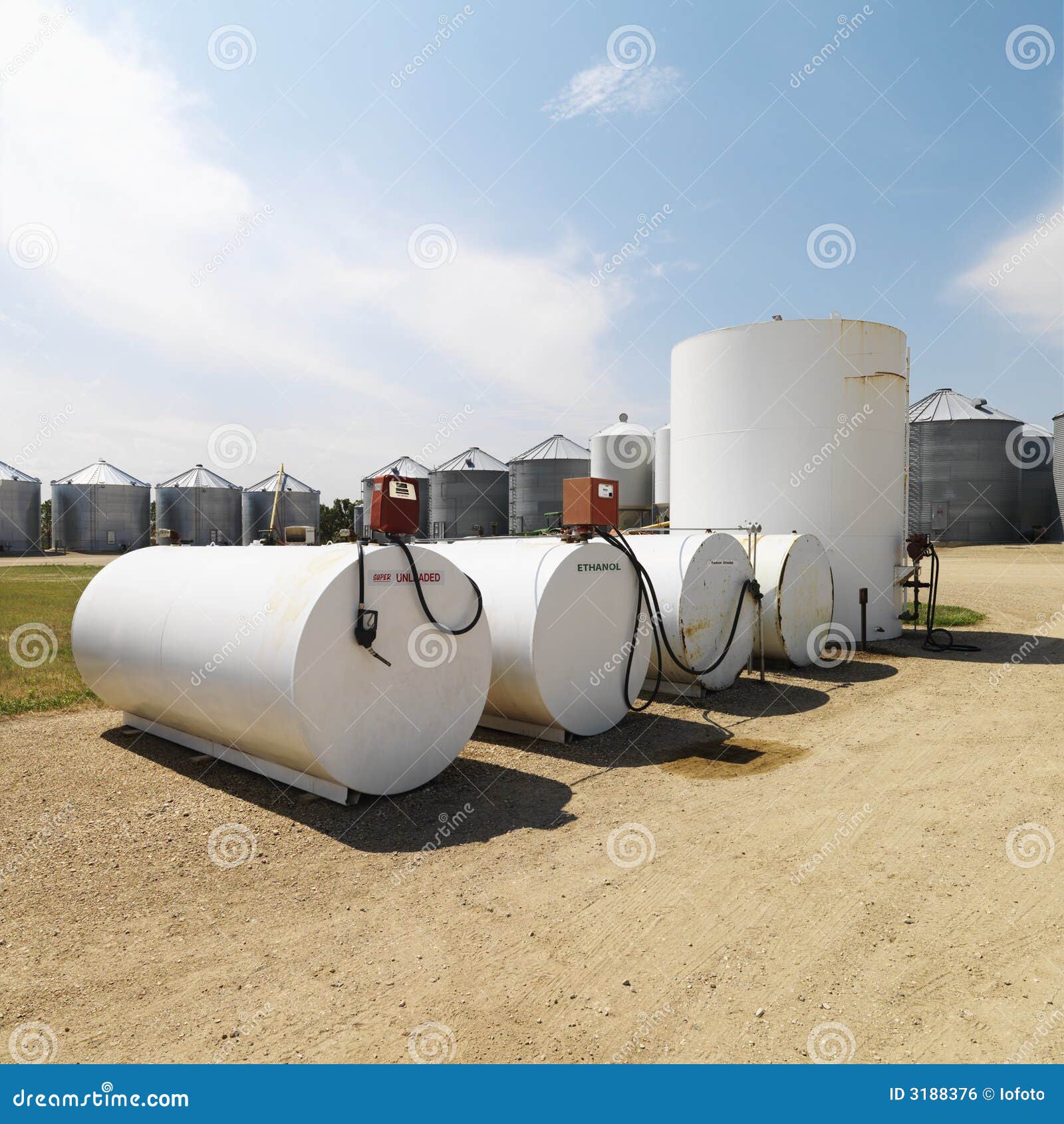 Fuel tanks and pumps. stock photo. Image of outdoors, color - 3188376