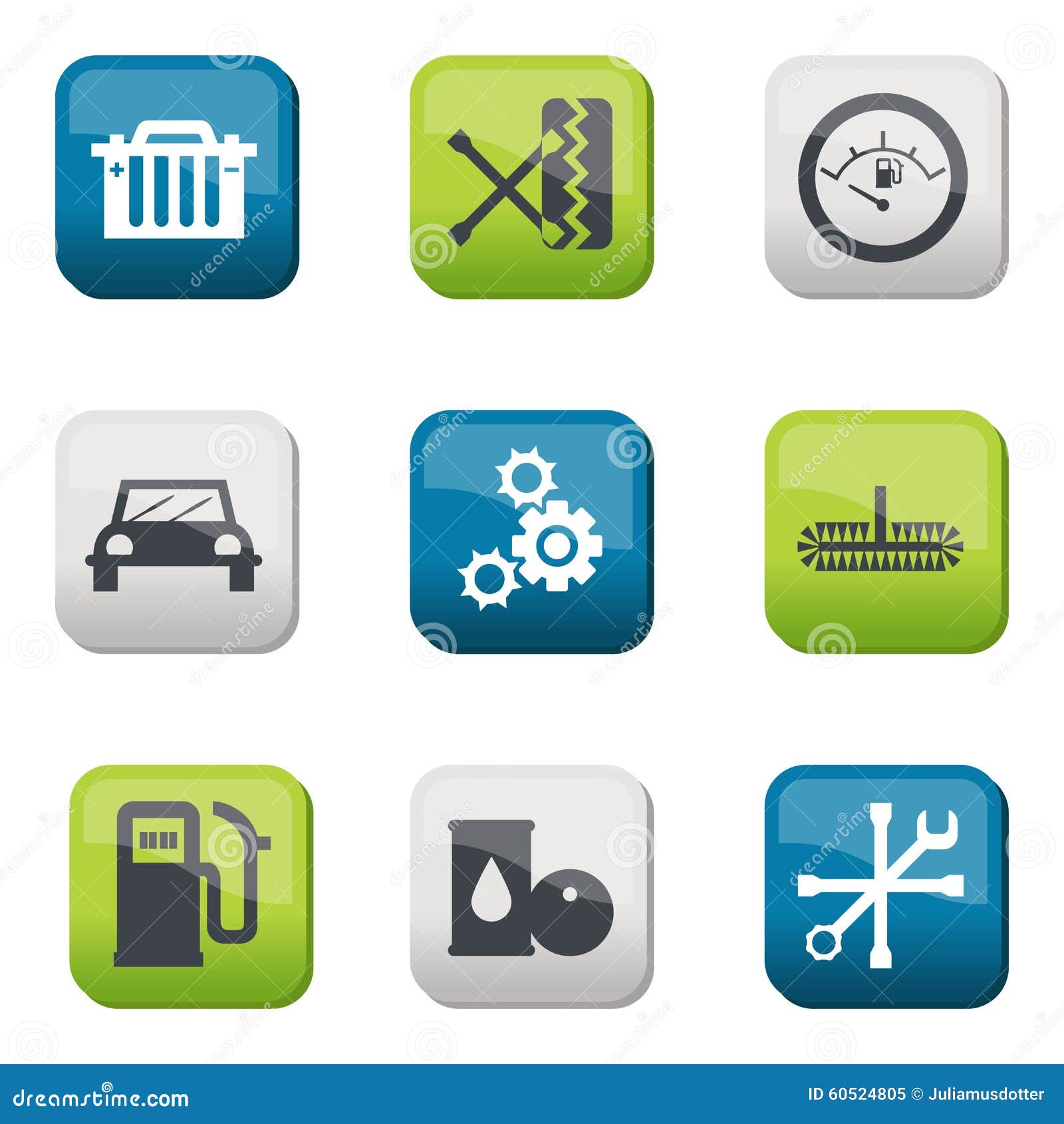 Fuel and Transport Colored Icons Stock Vector - Illustration of icon ...