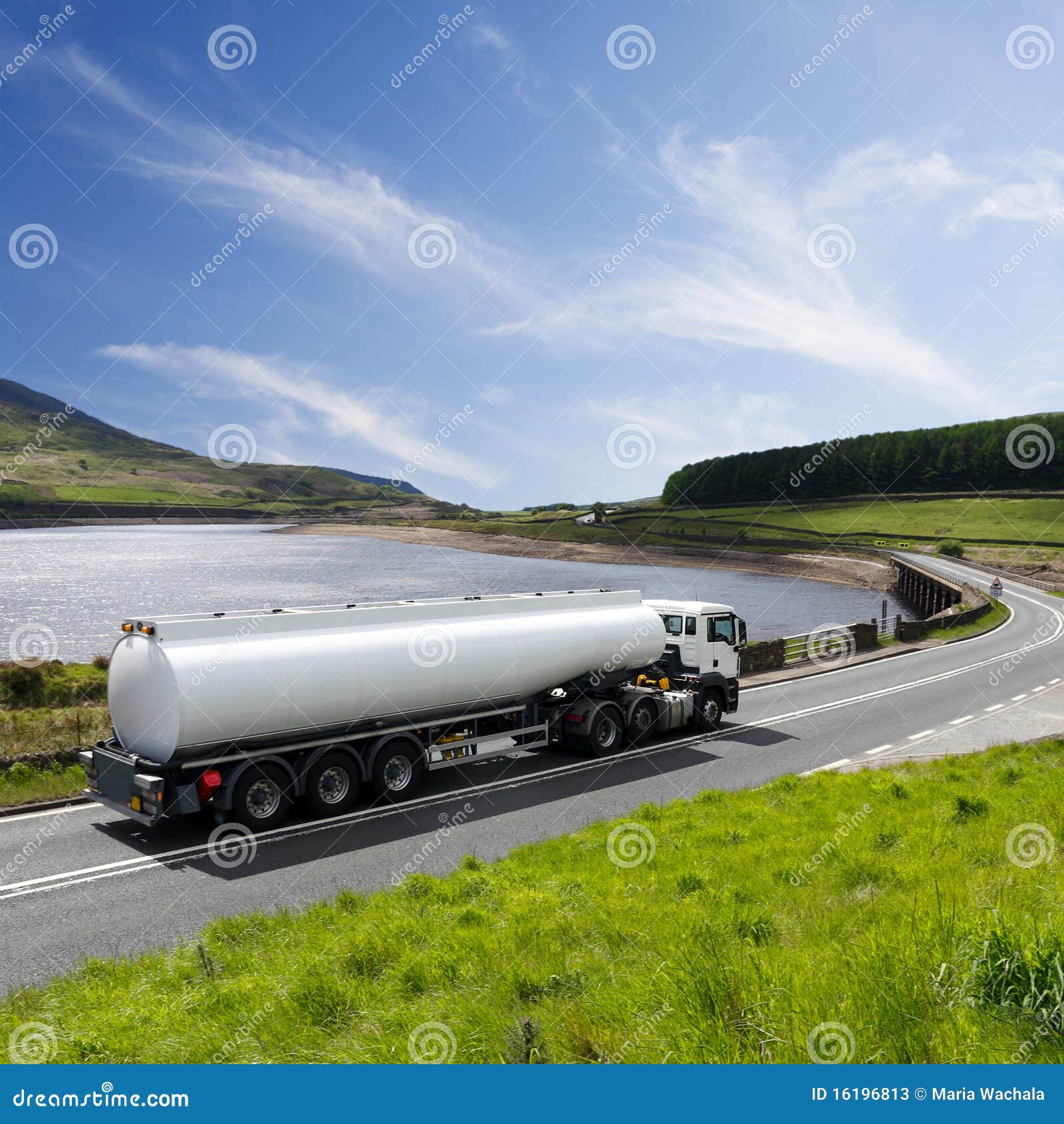 Fuel Truck Driving on Highway Stock Image - Image of danger, lorry ...
