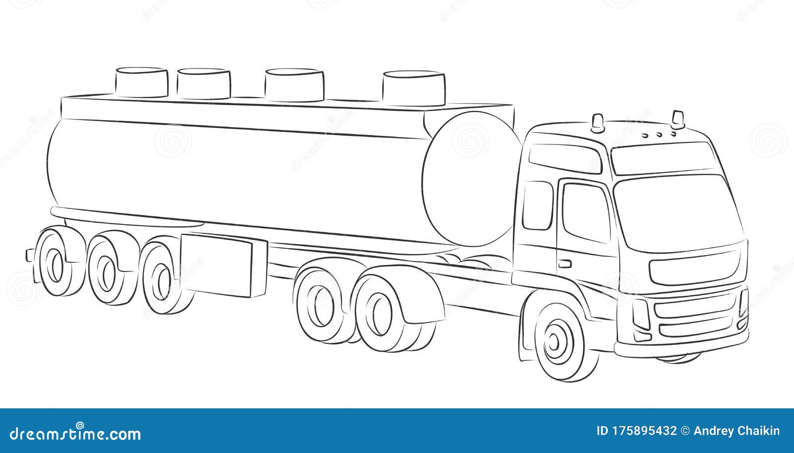The Fuel Truck Sketch. Vector Illustration | CartoonDealer.com #175895432
