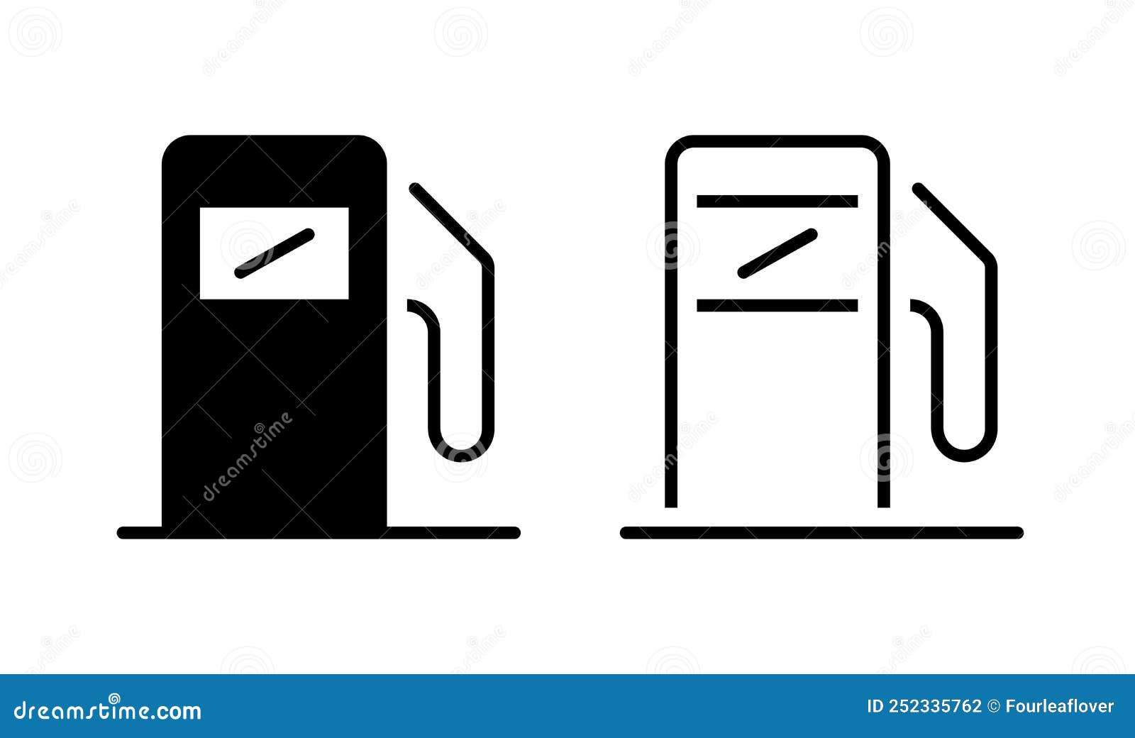Fuel - Vector Icon. Filled and Outline Style Vector Illustrations Stock ...