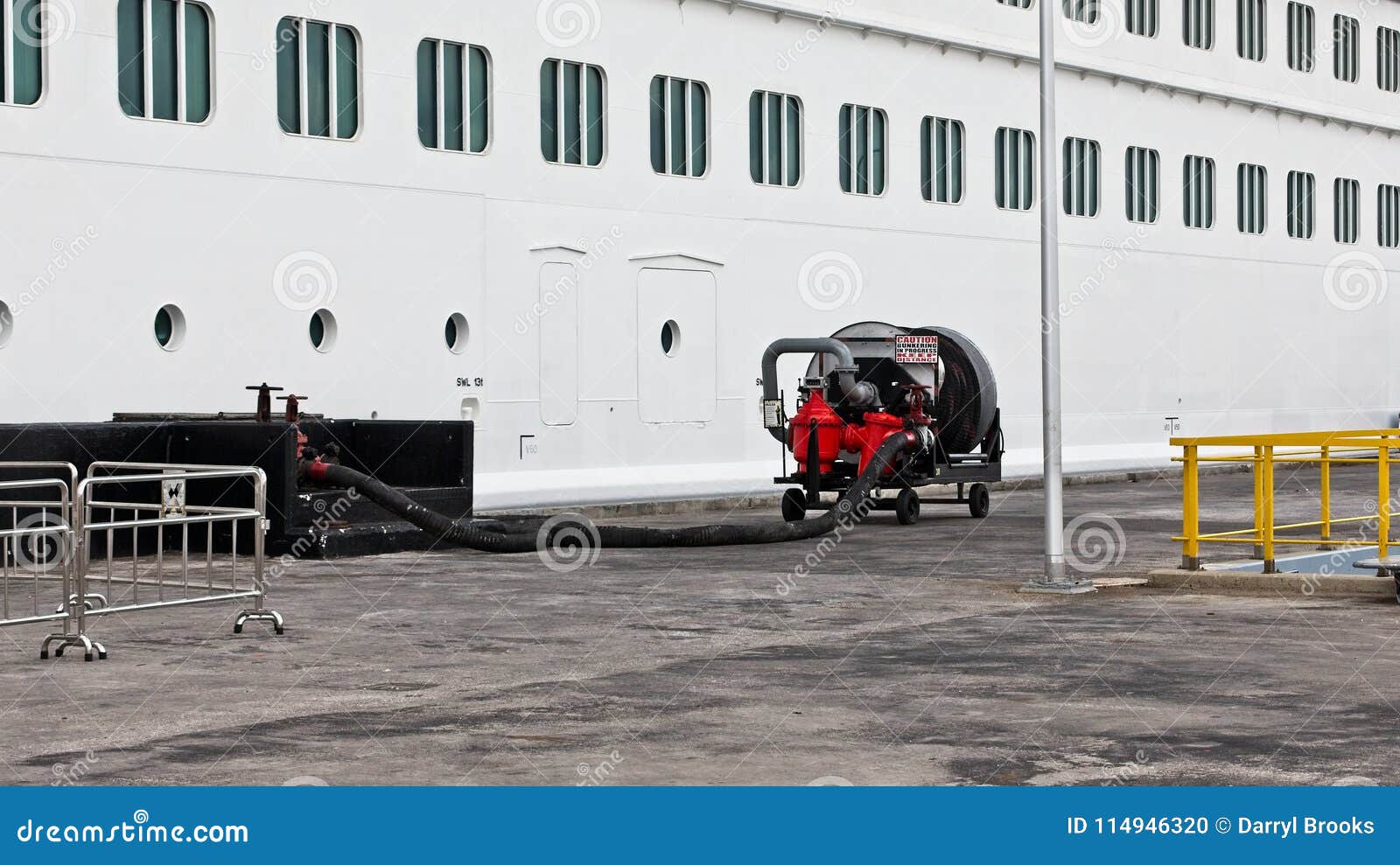 Fueling Cruise Ship stock photo. Image of passenger - 114946320