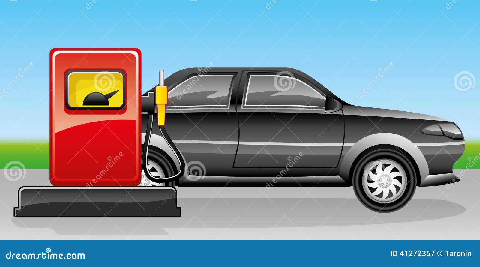 Fueling station stock vector. Illustration of silhouette - 41272367