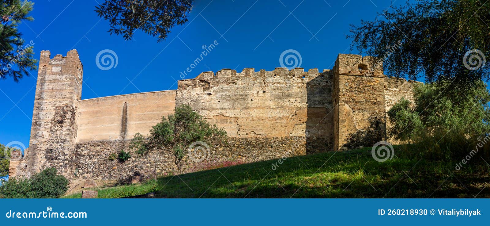 Panoramic View of Sohail Castle in Fuengirola, Spain on September 17 ...