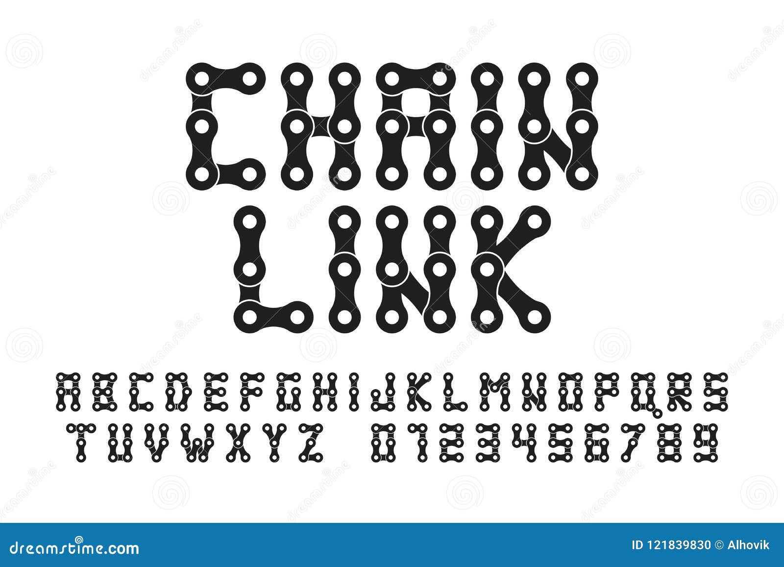 Fuente De Cadena De La Bici Ilustración del Vector - Ilustración de ...