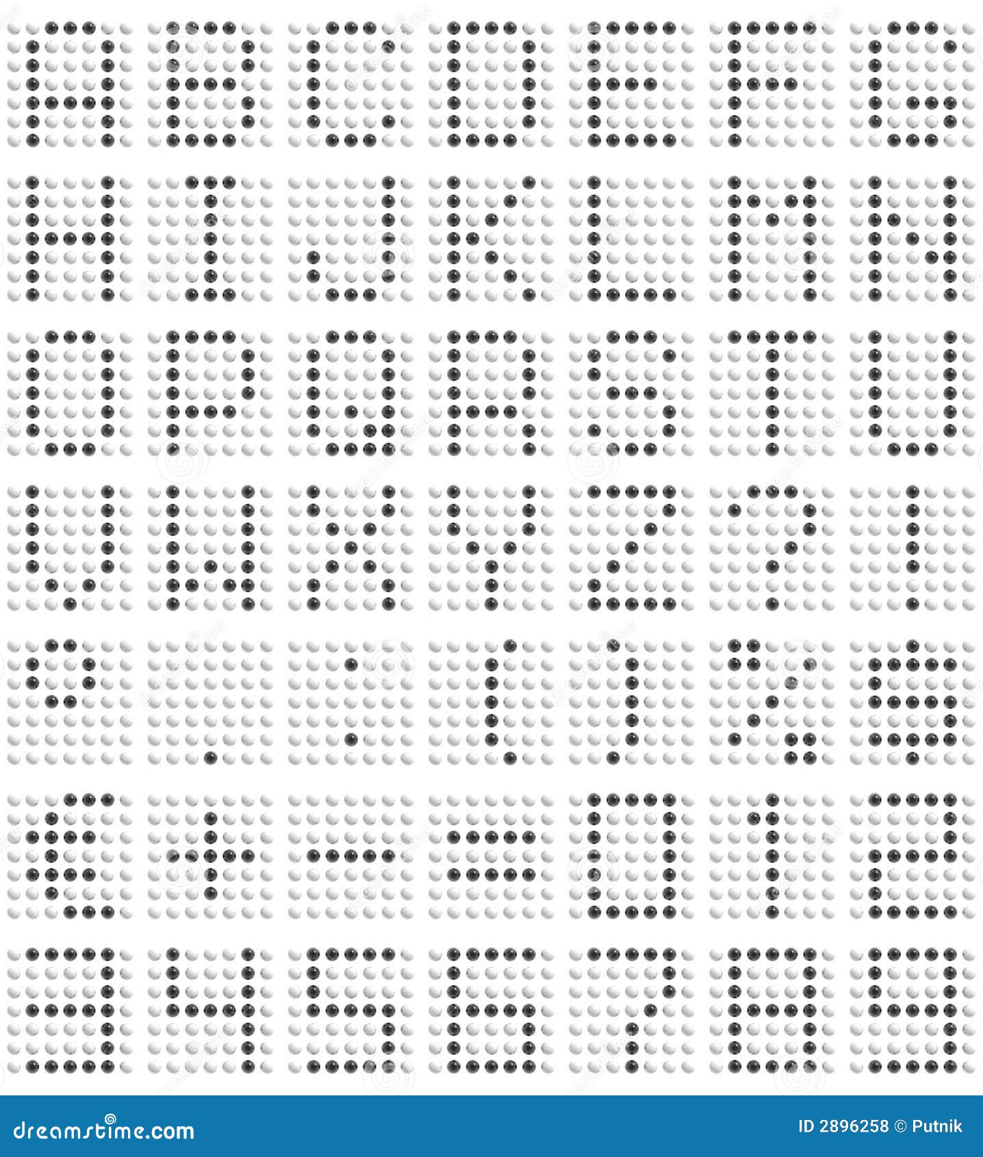 Fuente De La Matriz De Puntos Stock de ilustración - Ilustración de ...