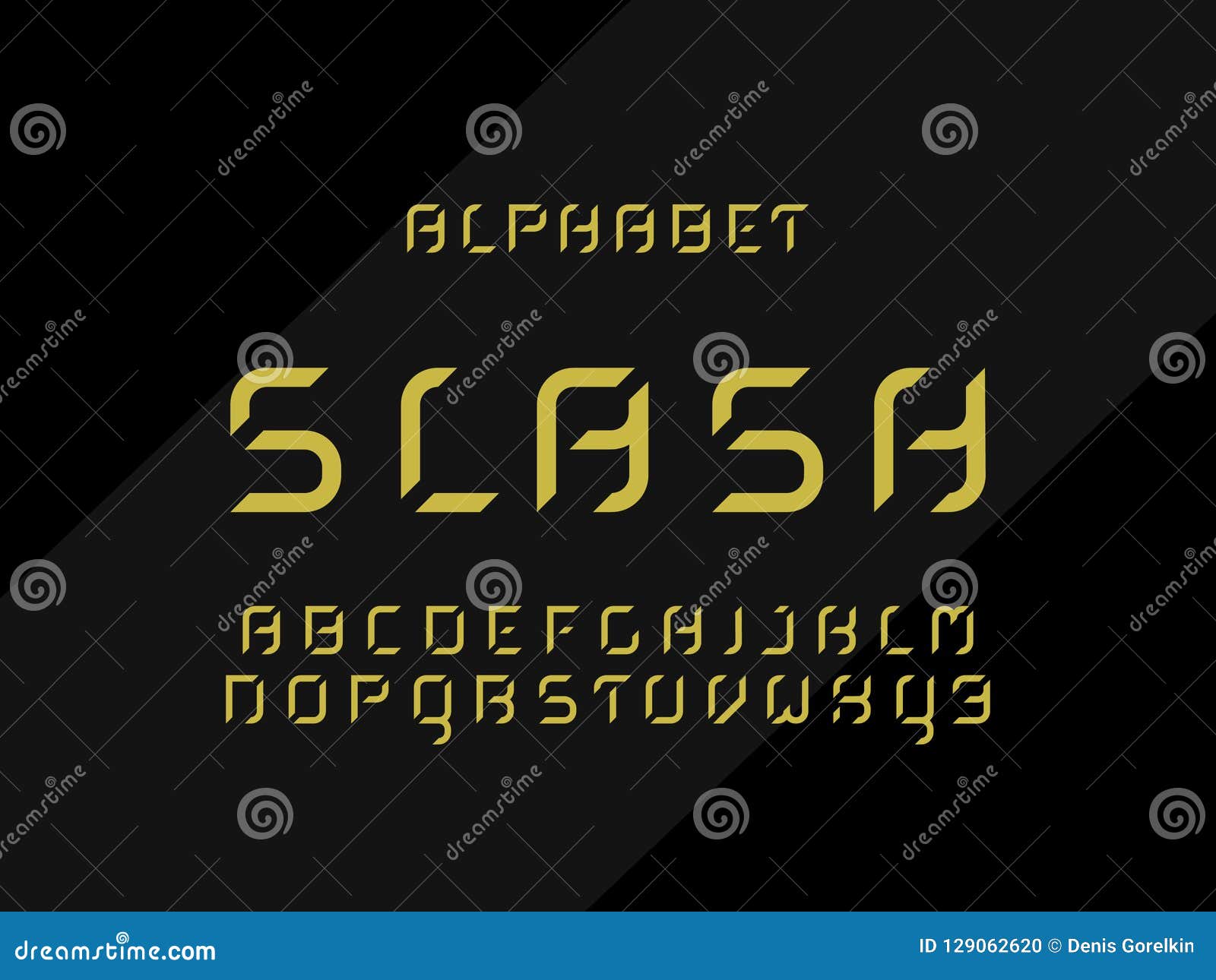 Fuente De La Raya Vertical Alfabeto Del Vector Ilustración del Vector ...