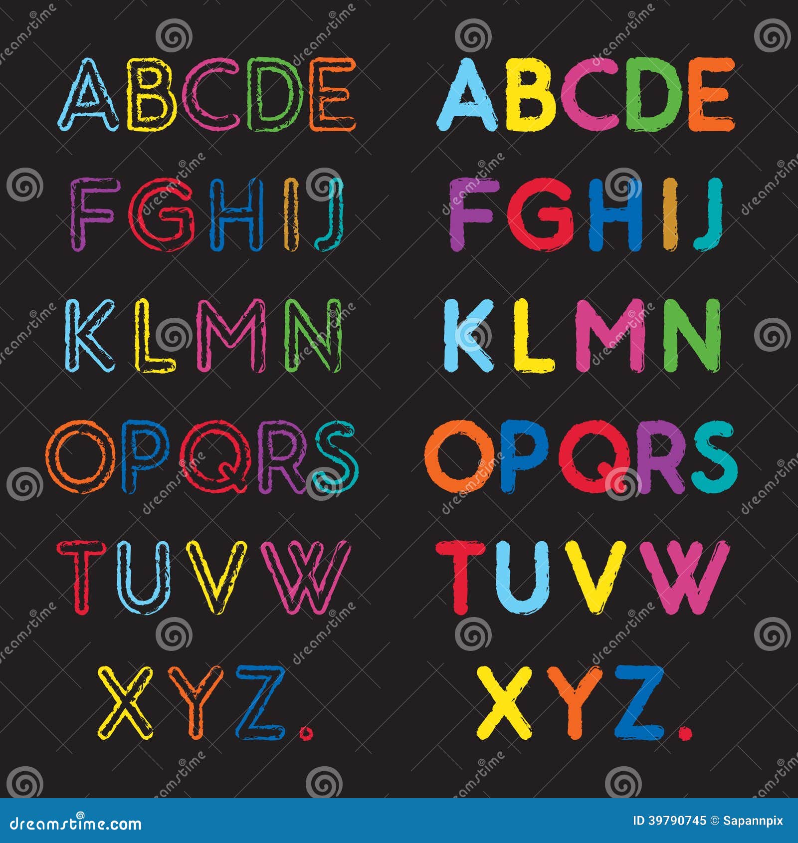 Fuente del ABC ilustración del vector. Ilustración de elemento - 39790745